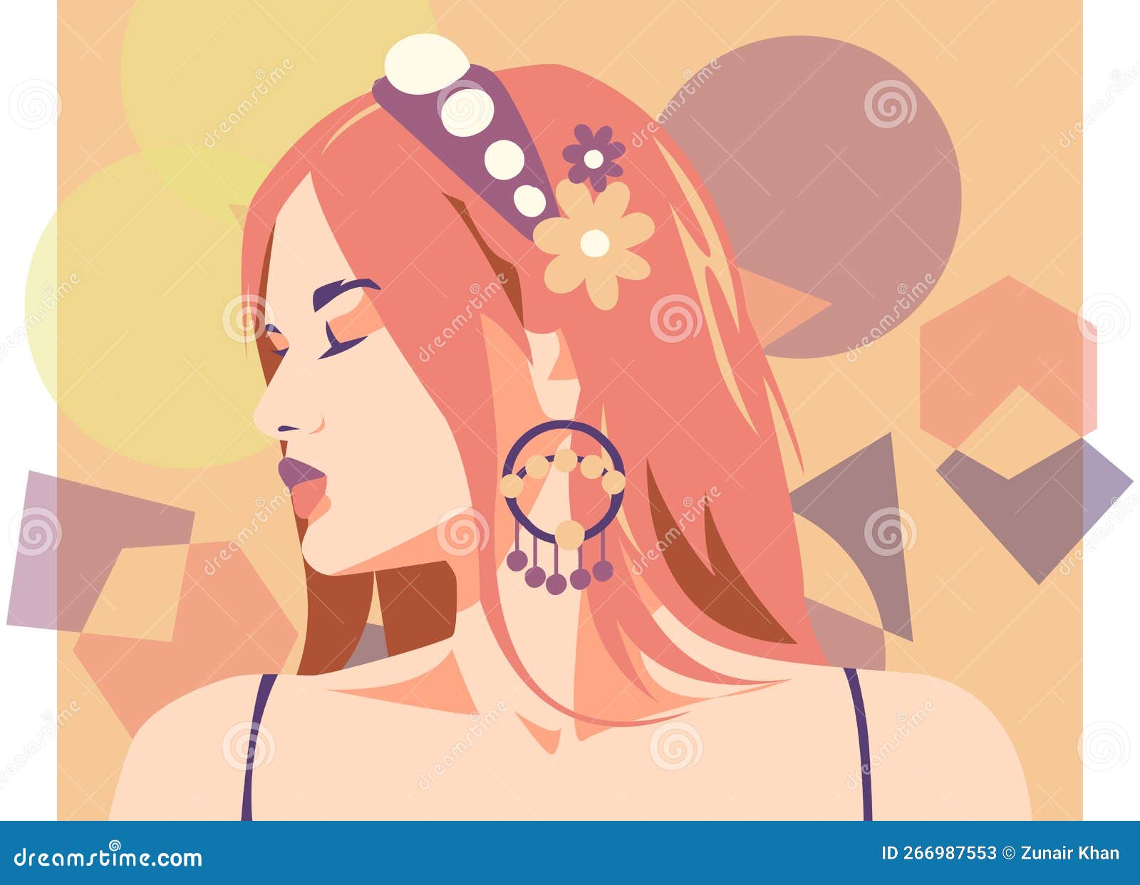 Fashion Poster of a Beautiful Girl, Pop Art Illustration, Vector Design ...