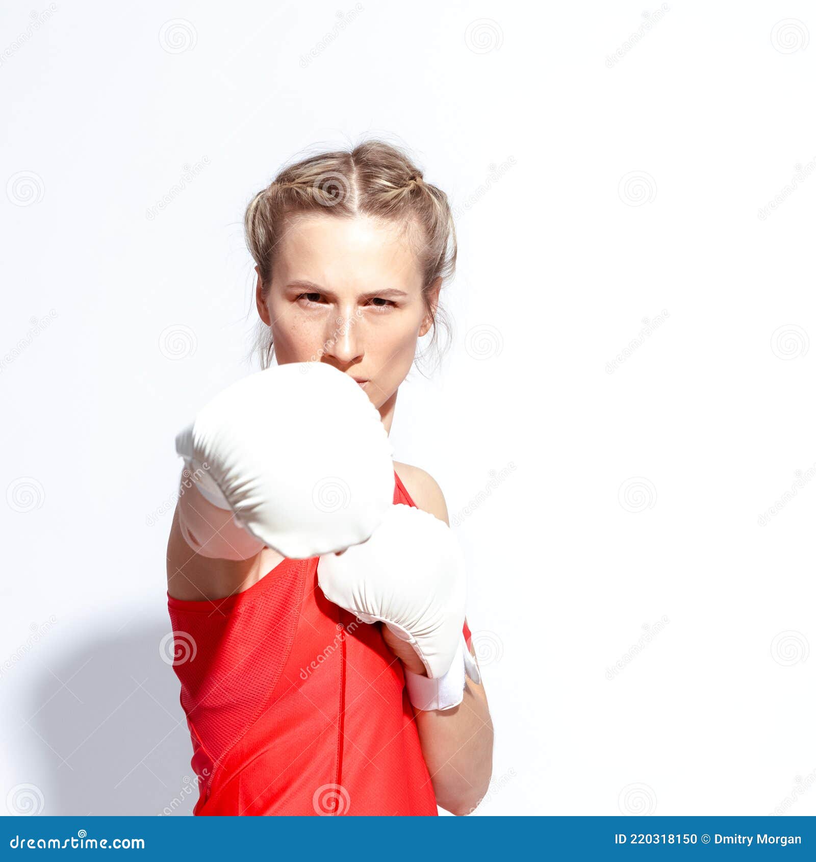 Portrait of Active Caucasian Boxer during Regular Physical Stretching ...