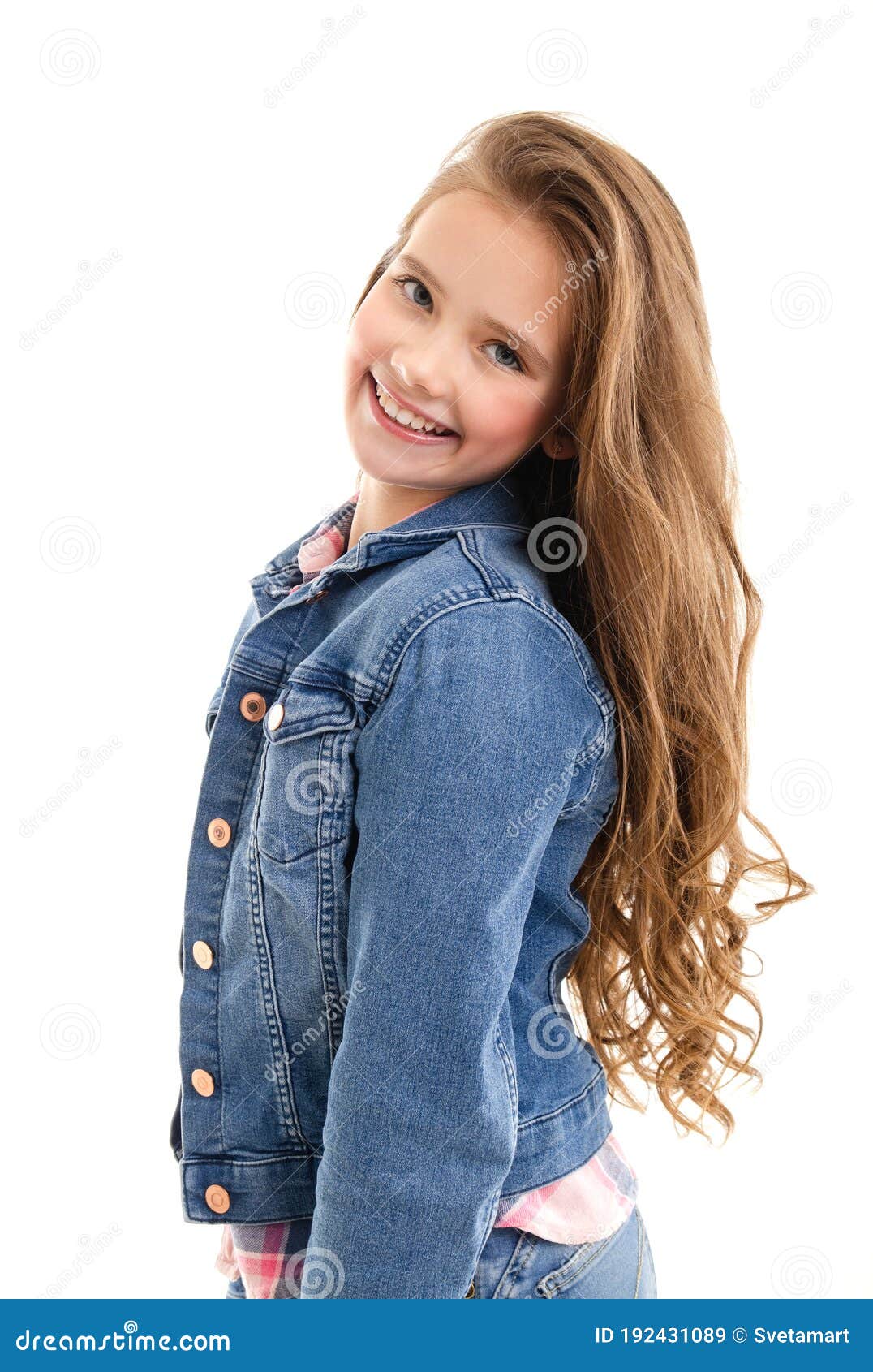 Portrait of Adorable Smiling Little Girl Child Preteen Standing ... Portrait of Adorable Smiling Little Girl Child Preteen Standing ...