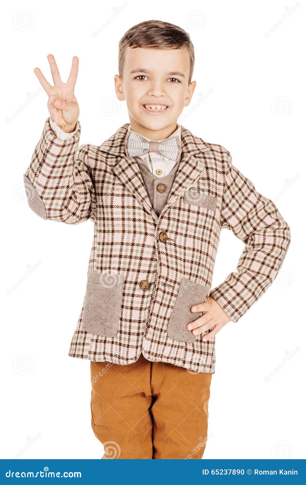 Portrait Adorable Young Happy Boy Looking at Camera Isolated on Stock ...