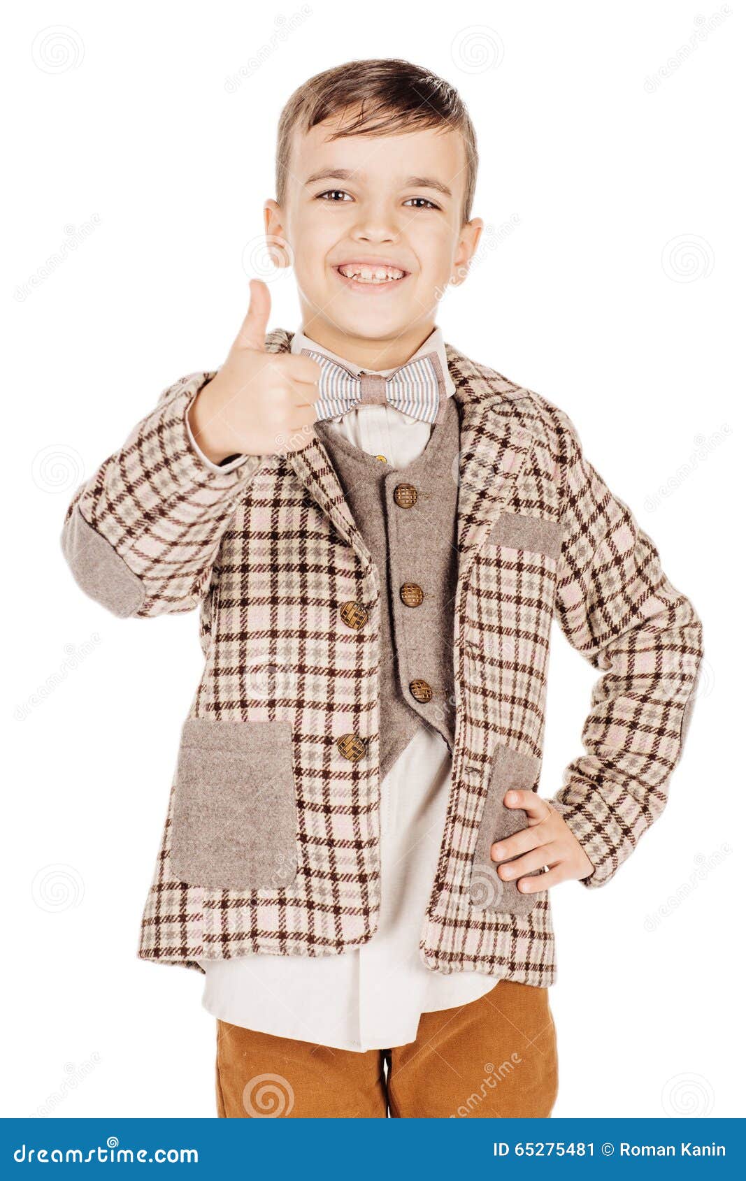 Portrait Adorable Young Happy Boy Looking at Camera Isolated on Stock ...