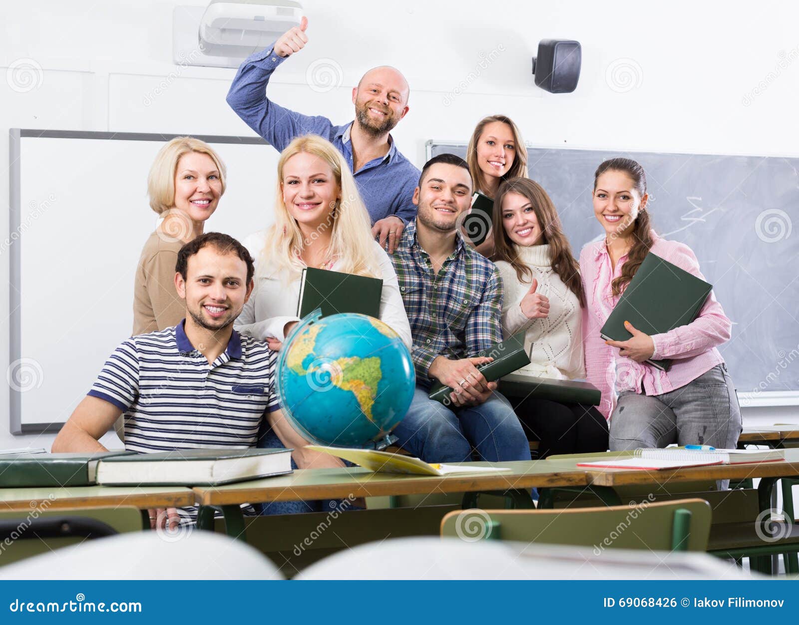 Portrait of Adult Students at Class Stock Photo - Image of coach ...