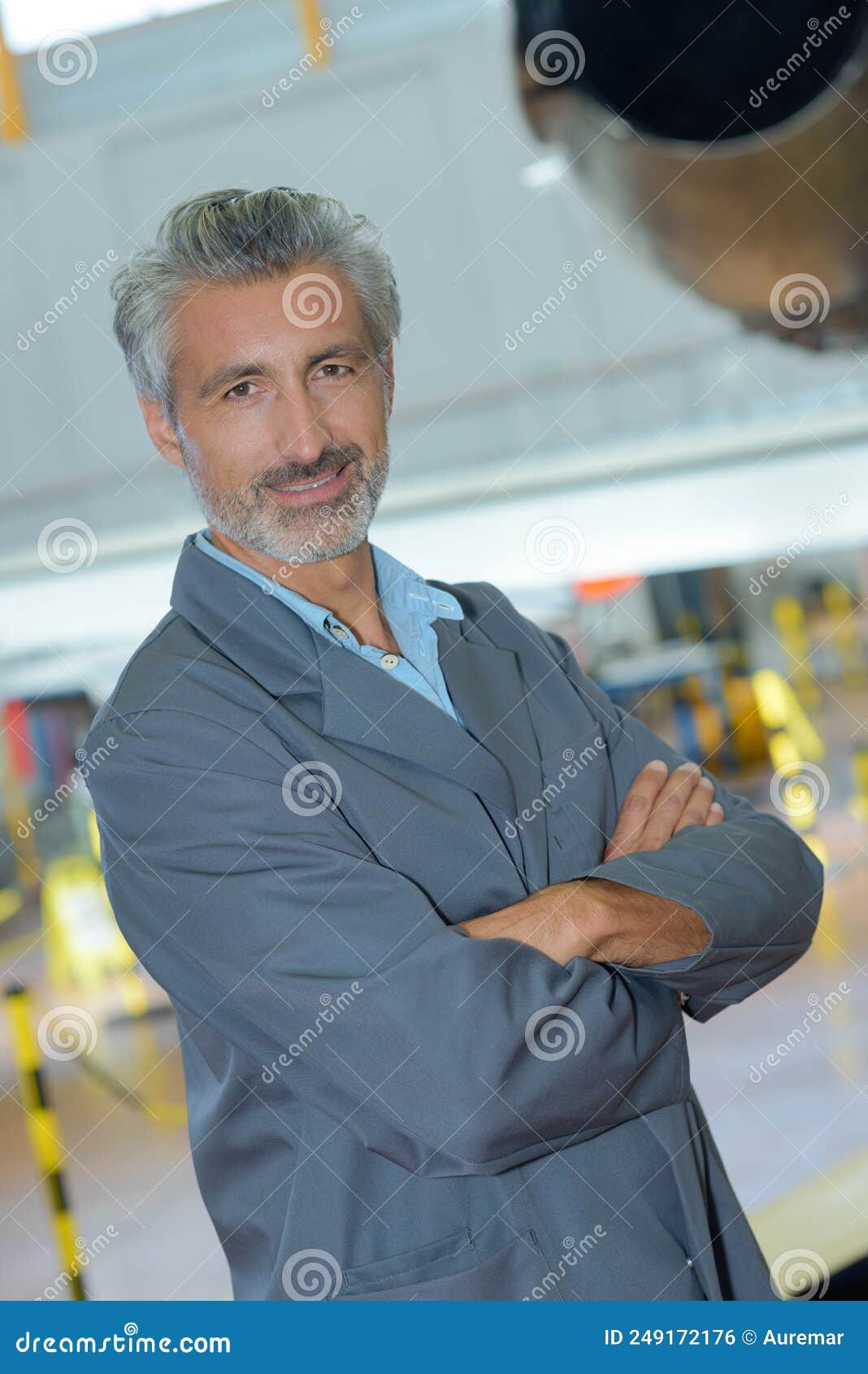 Portrait Aerospace Engineer Posing Stock Photo - Image of facility ...