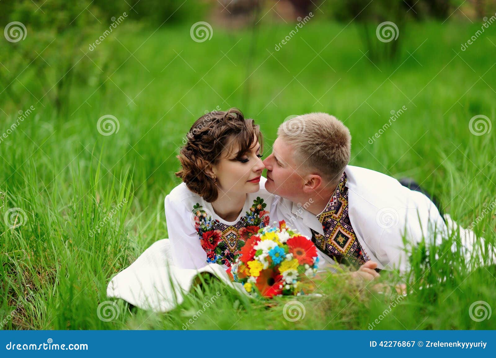 Portrait of Affectionate Couple Stock Image - Image of flirting ...
