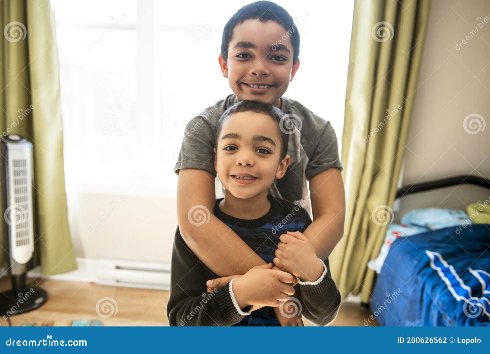 Portrait of African American Brother at Home Stock Photo - Image of ...