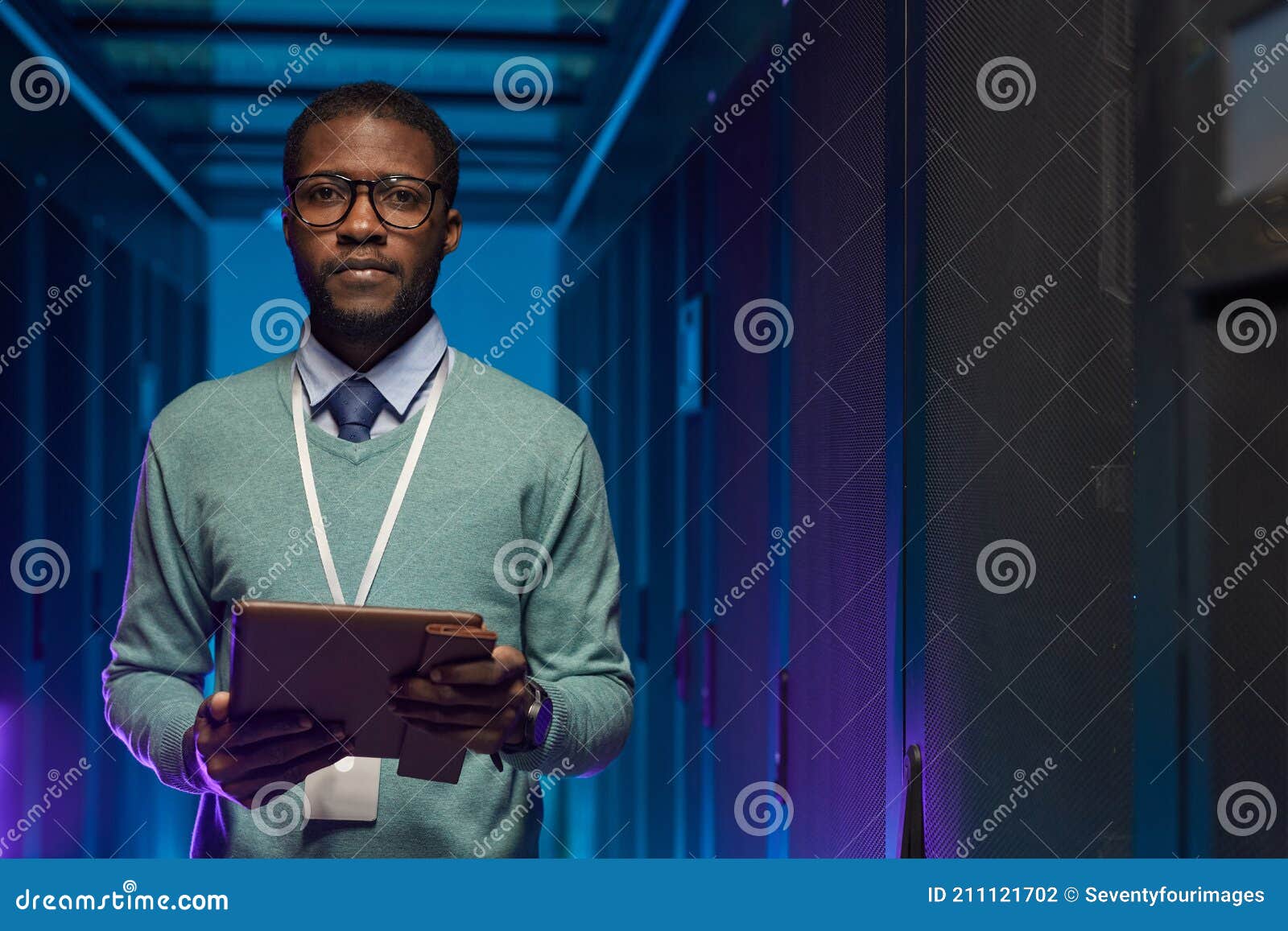 Portrait of African American Network Engineer Stock Photo - Image of ...