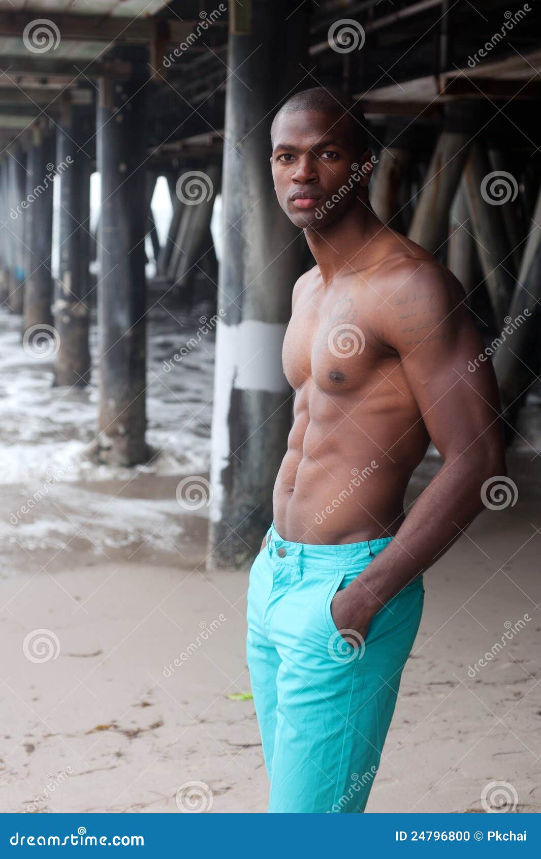 Portrait of an African American Swimmer Stock Photo - Image of african ...