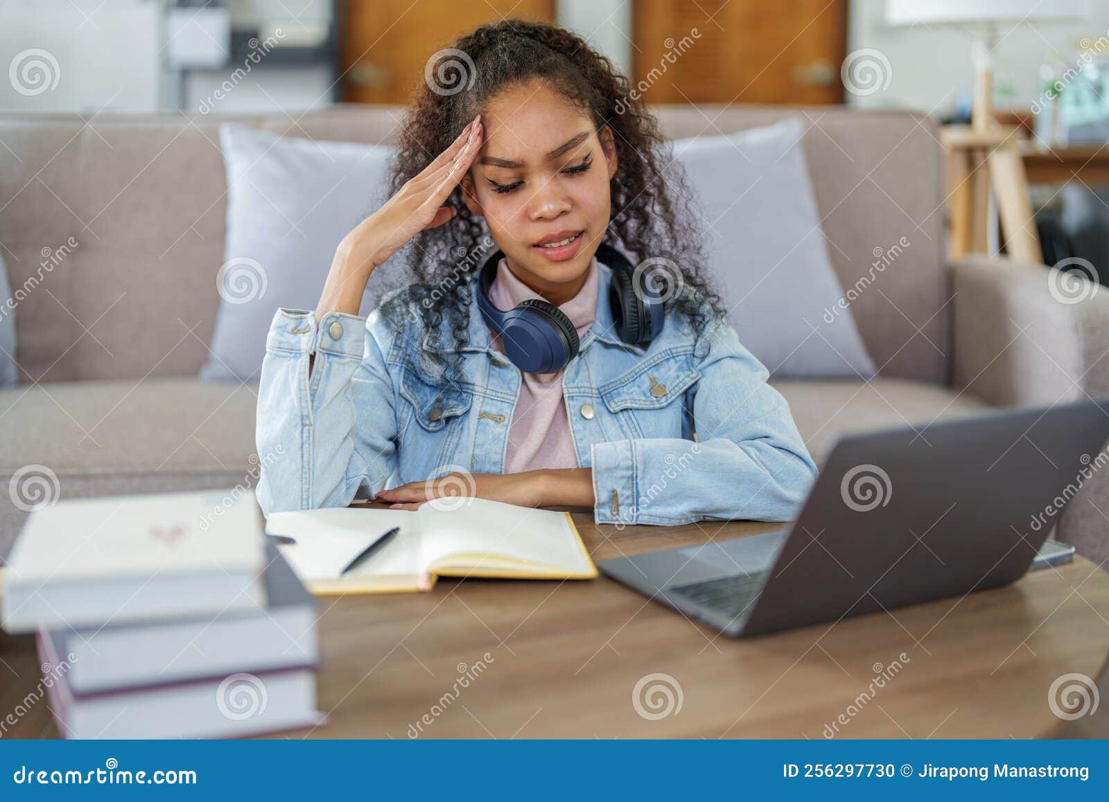 African American Using Computers and Notebooks Online Stock Photo ...