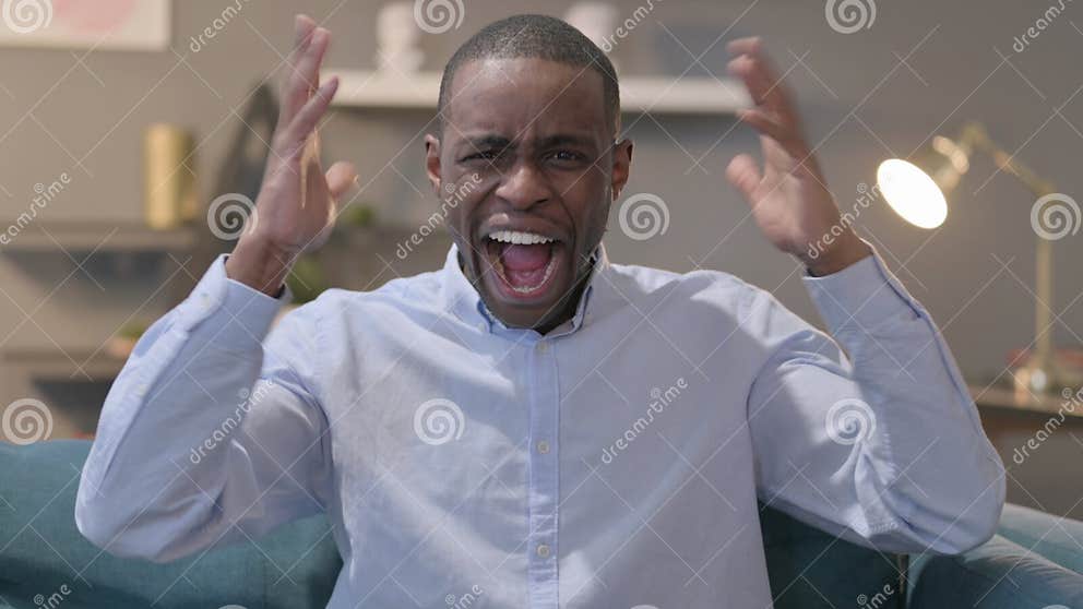 Portrait of African Man Shouting, Screaming Stock Photo - Image of ...