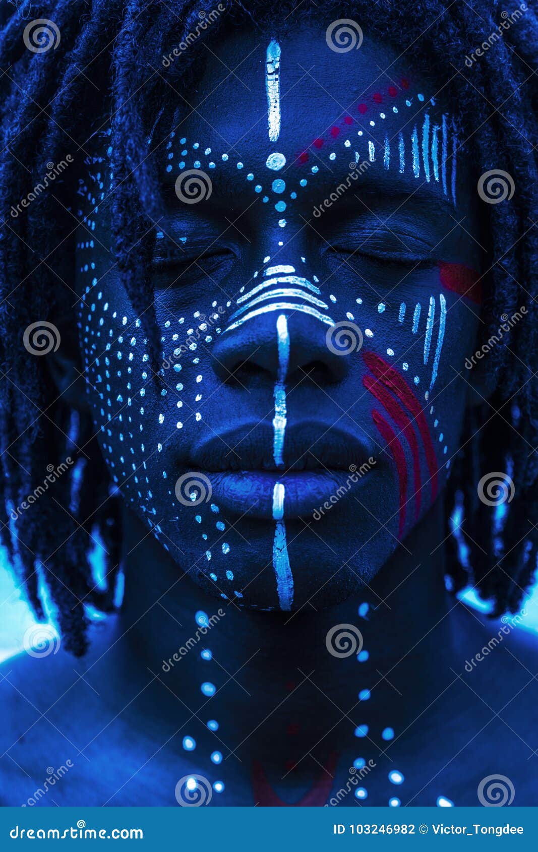 Portrait of a African Man with Traditional Face Paint and N Stock Photo ... Portrait of a African Man with Traditional Face Paint and N Stock Photo ...