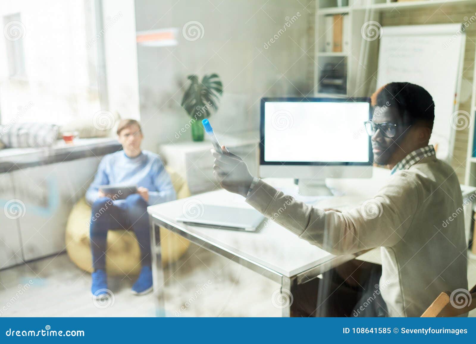 Professionals in Web Studio Stock Image - Image of business, coding ...