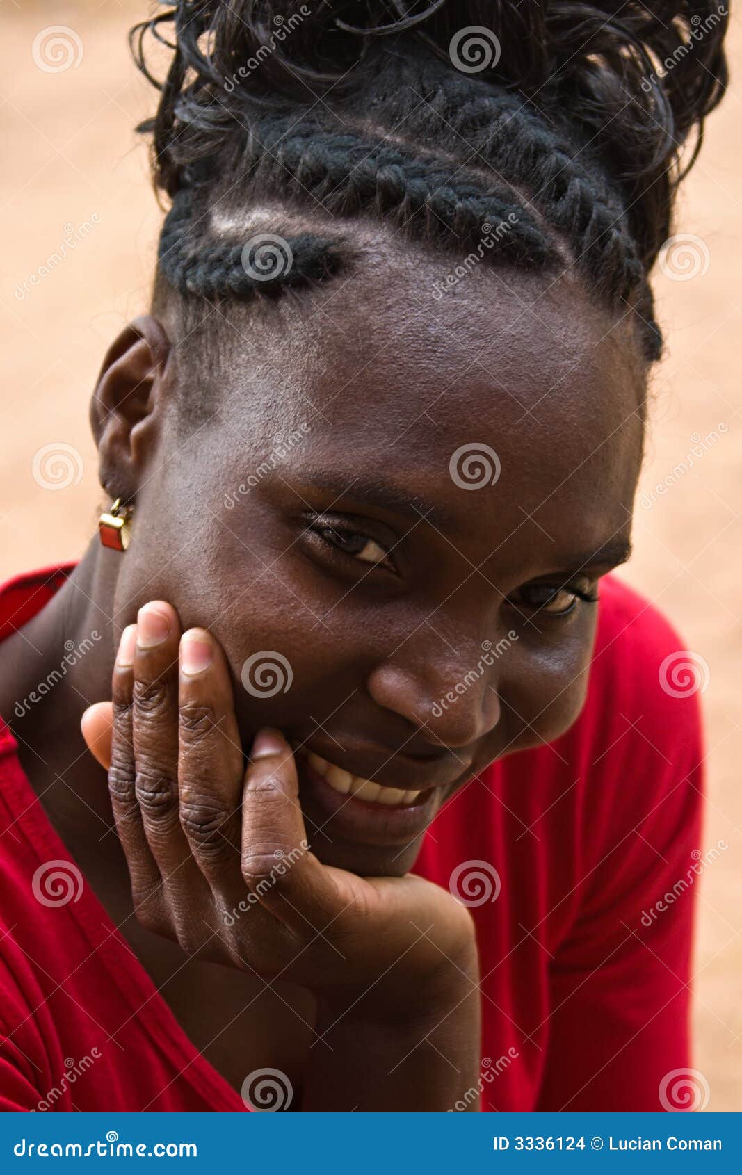 Portrait African woman stock photo. Image of face, attractive - 3336124