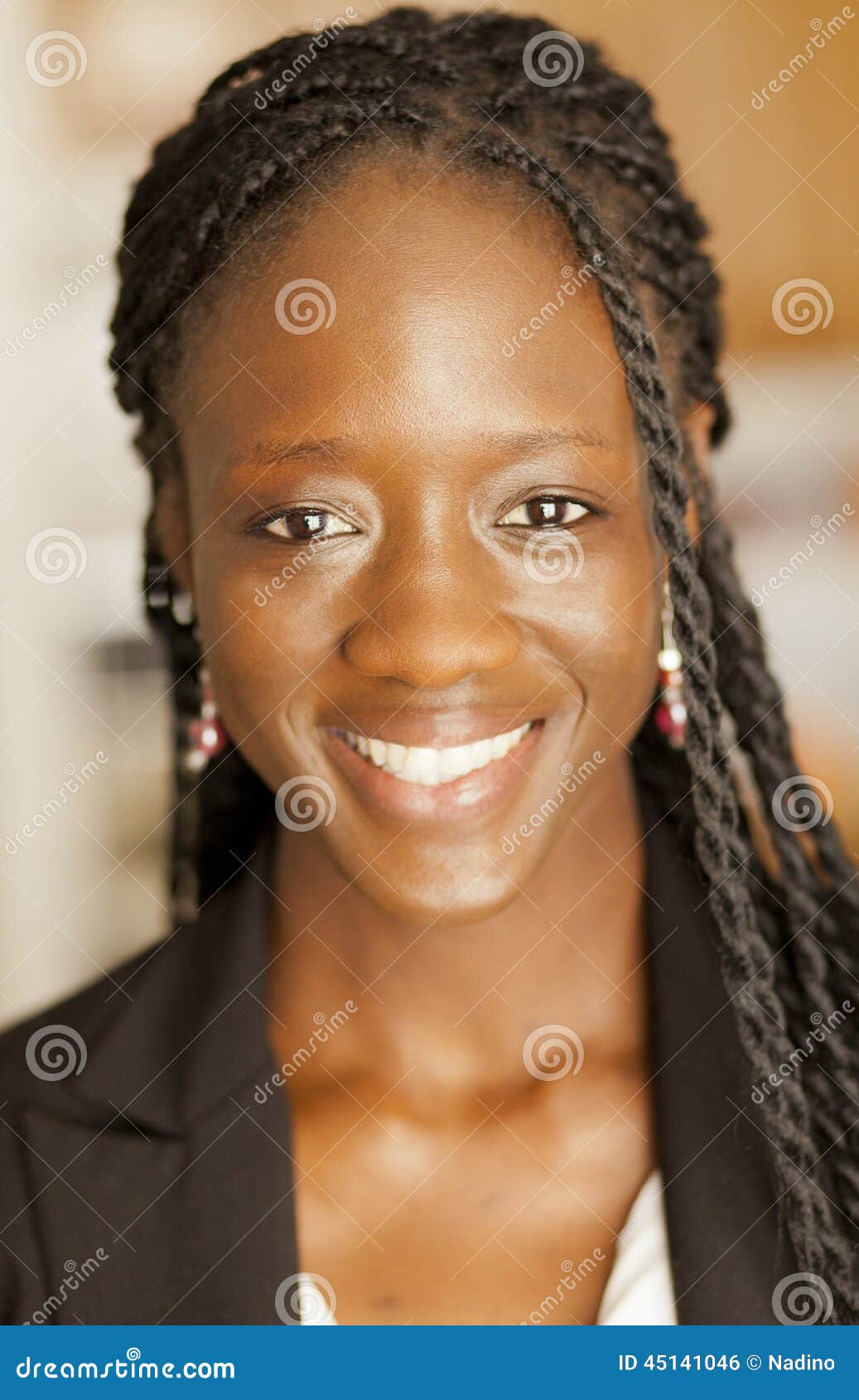 Portrait of a African Woman Smiling Stock Photo - Image of culture ...