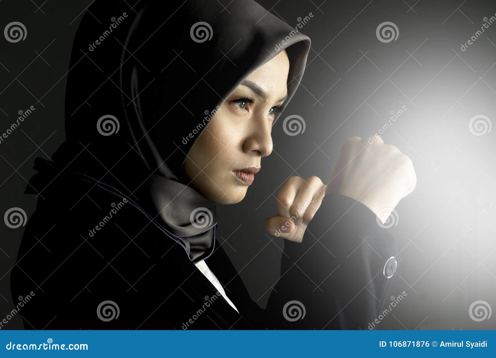 Portrait of Aggrassive and Confident Expression Young Grinning ...