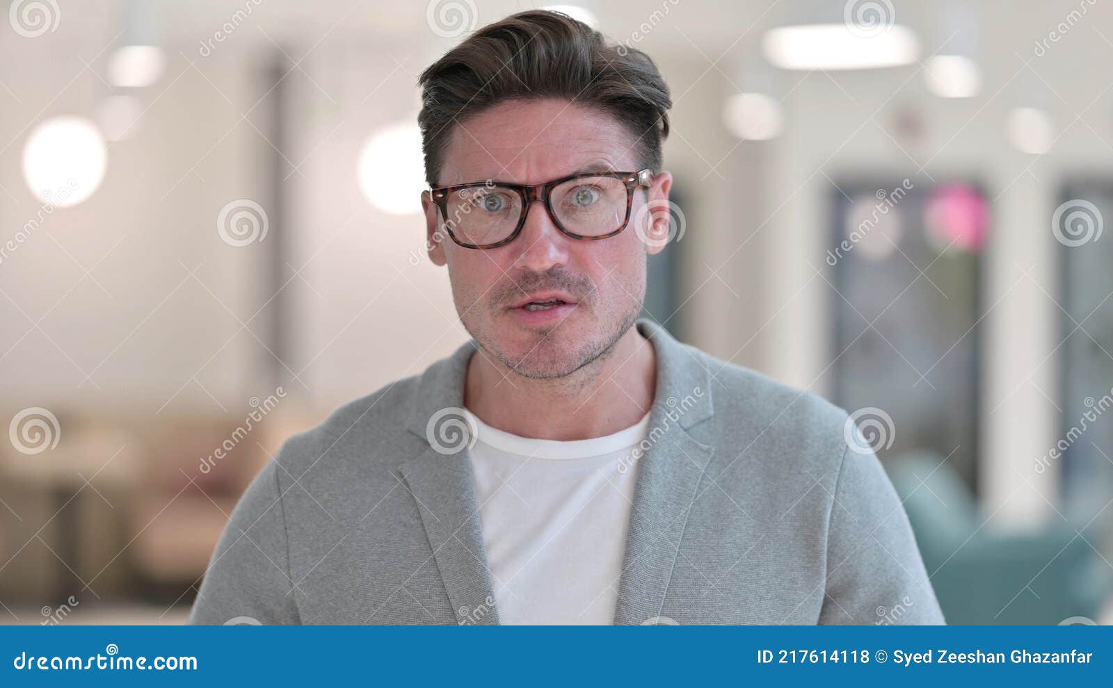 Portrait of Aggressive Middle Aged Man Feeling Angry Stock Photo ...