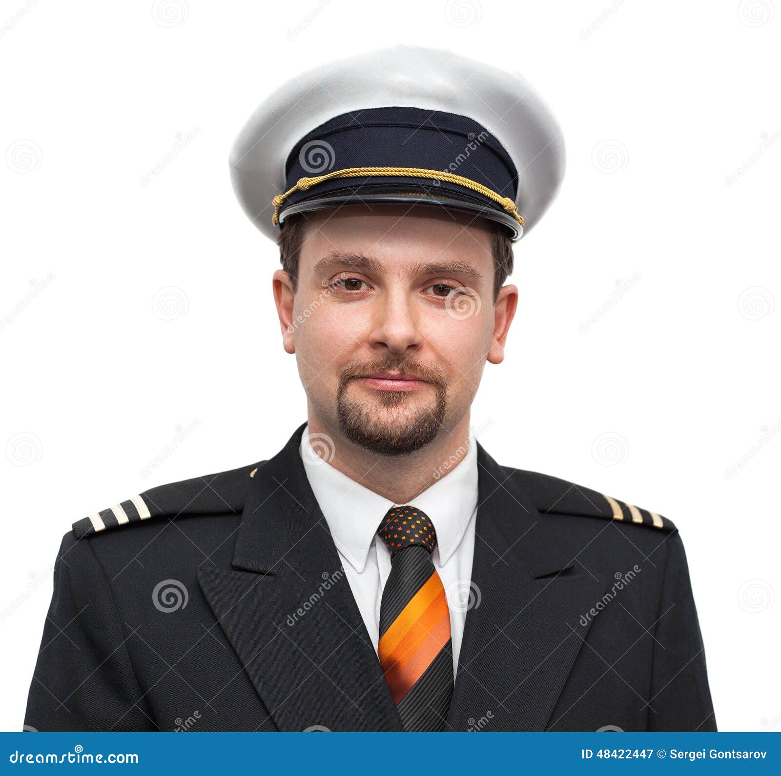 Portrait of an Airline Pilot Stock Image - Image of cabin, caucasian ...