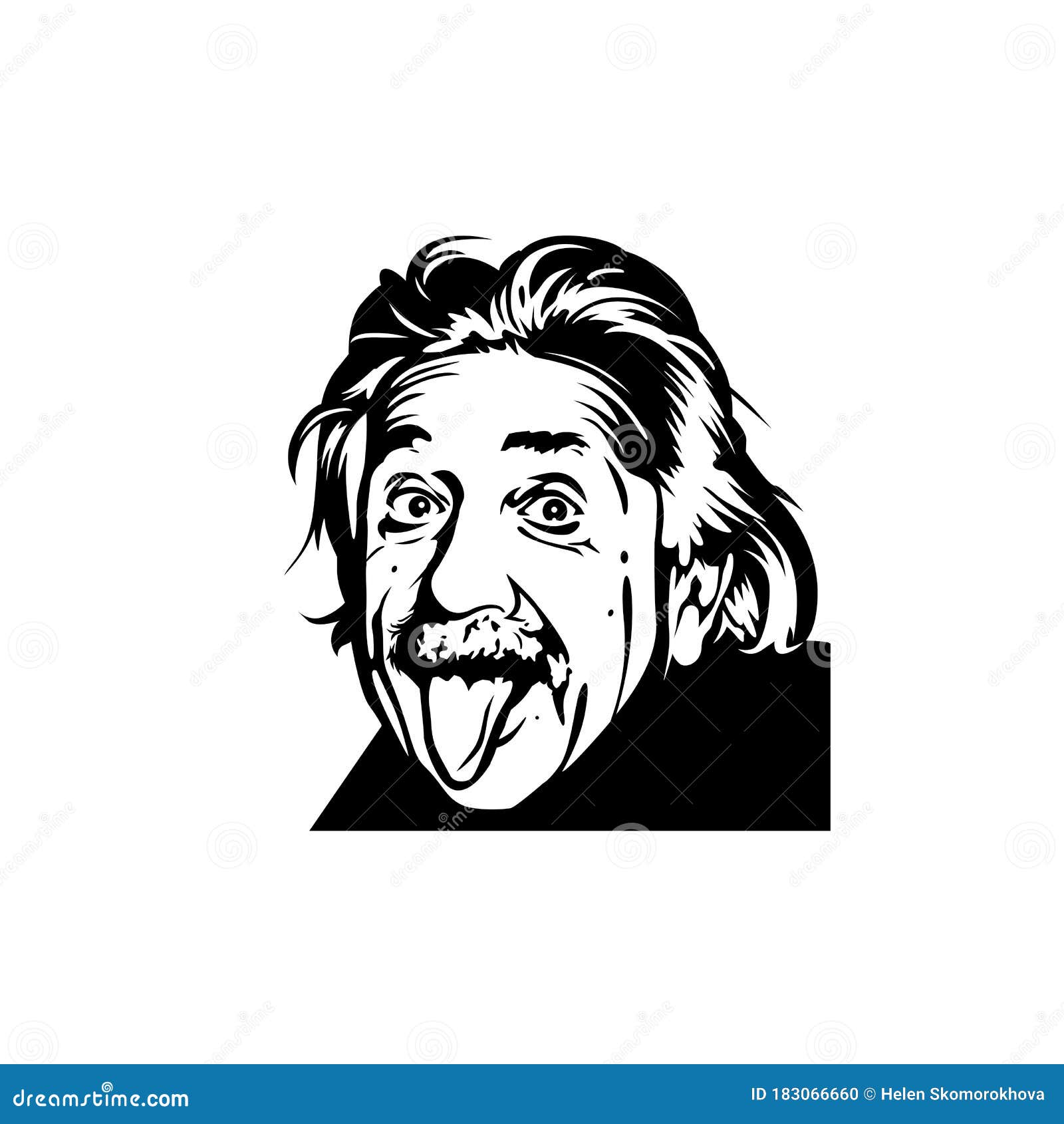 Portrait of Albert Einstein, Physicist, Chemist and Mathematician in ...