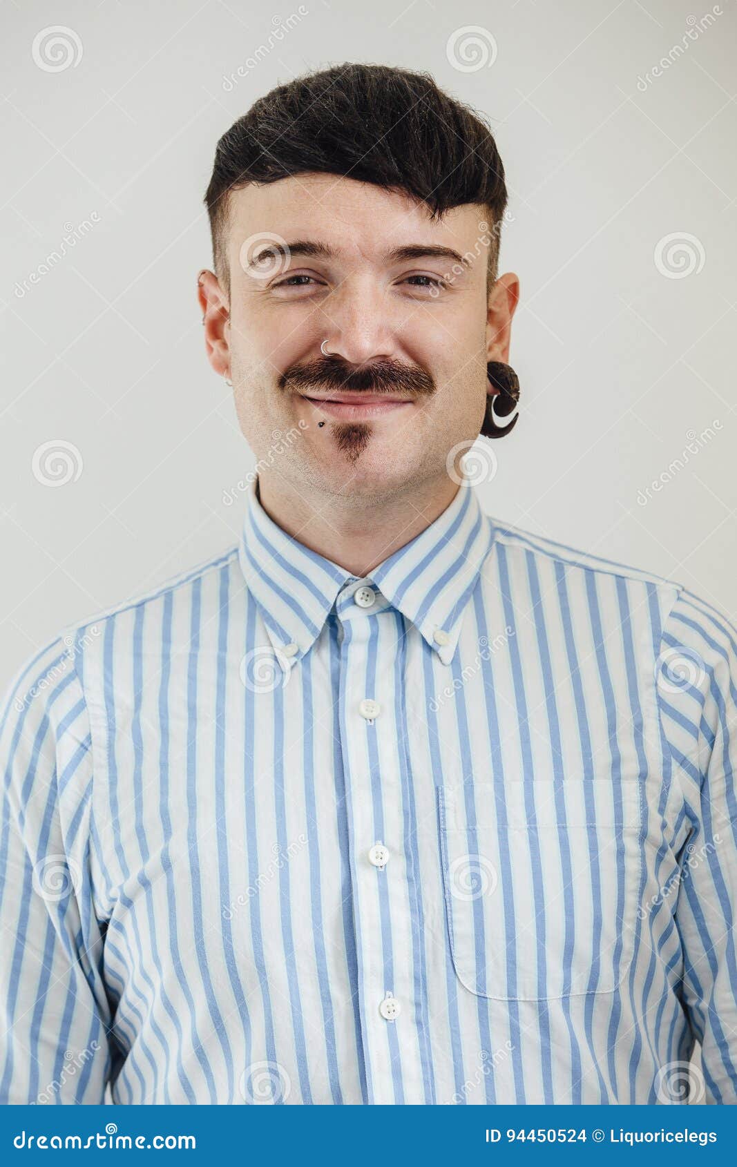 Portrait of an Alternative Man Stock Photo - Image of stretched ...