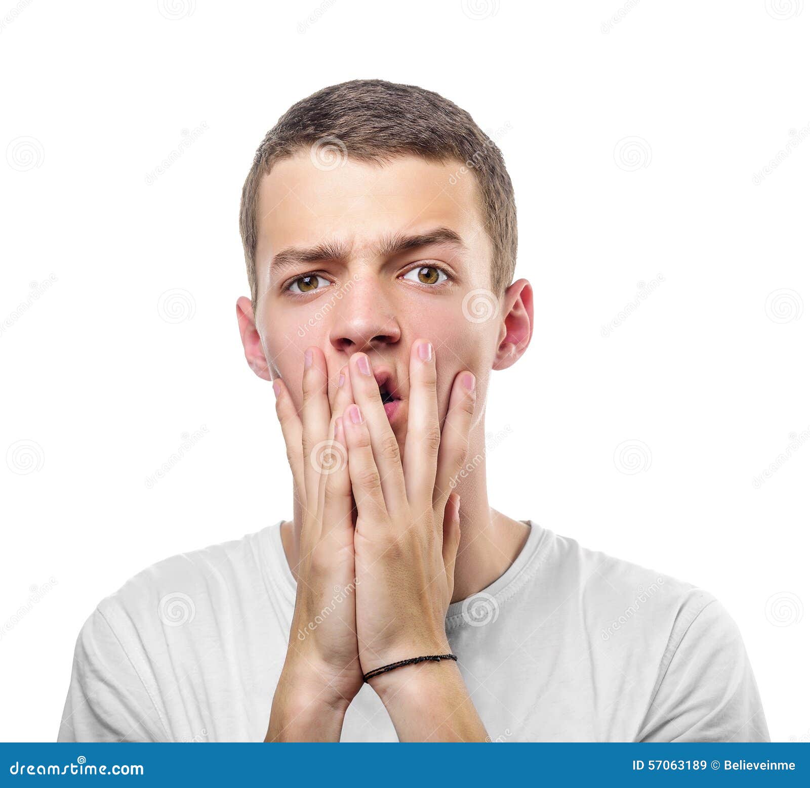 Portrait of amazed man stock image. Image of concept - 57063189