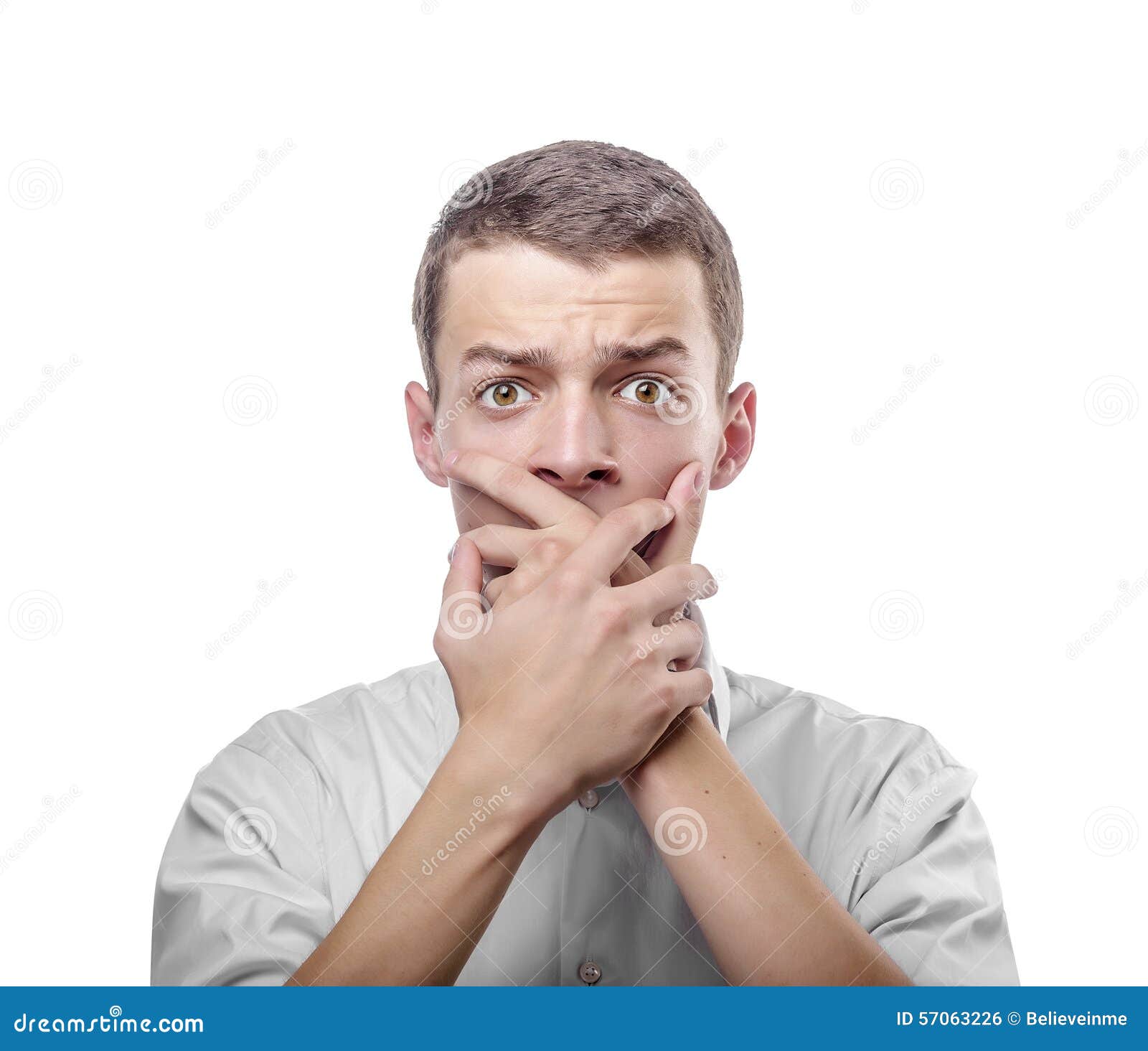 Portrait of amazed man stock photo. Image of face, portrait - 57063226