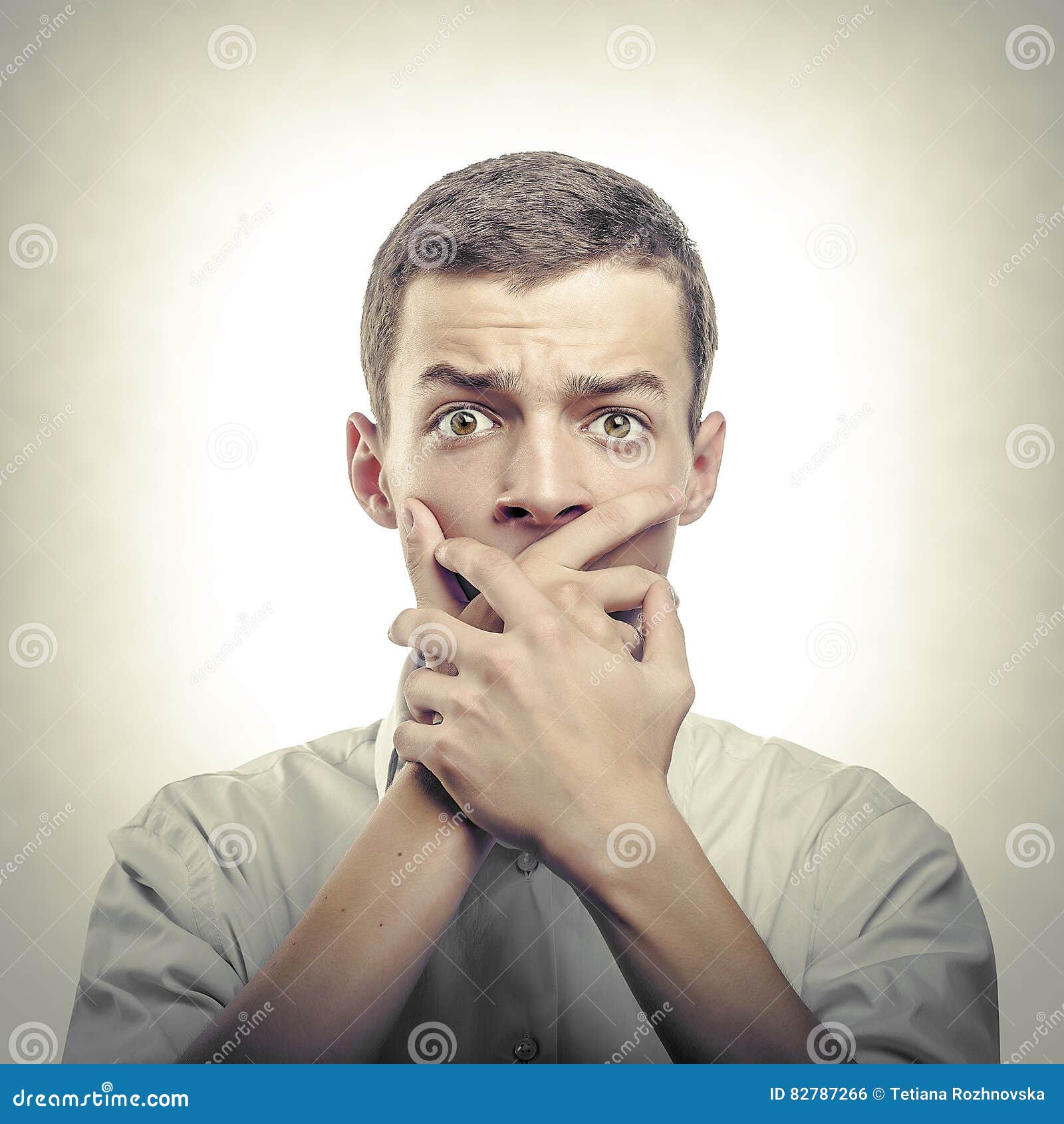 Portrait of amazed man. stock photo. Image of stupor - 82787266
