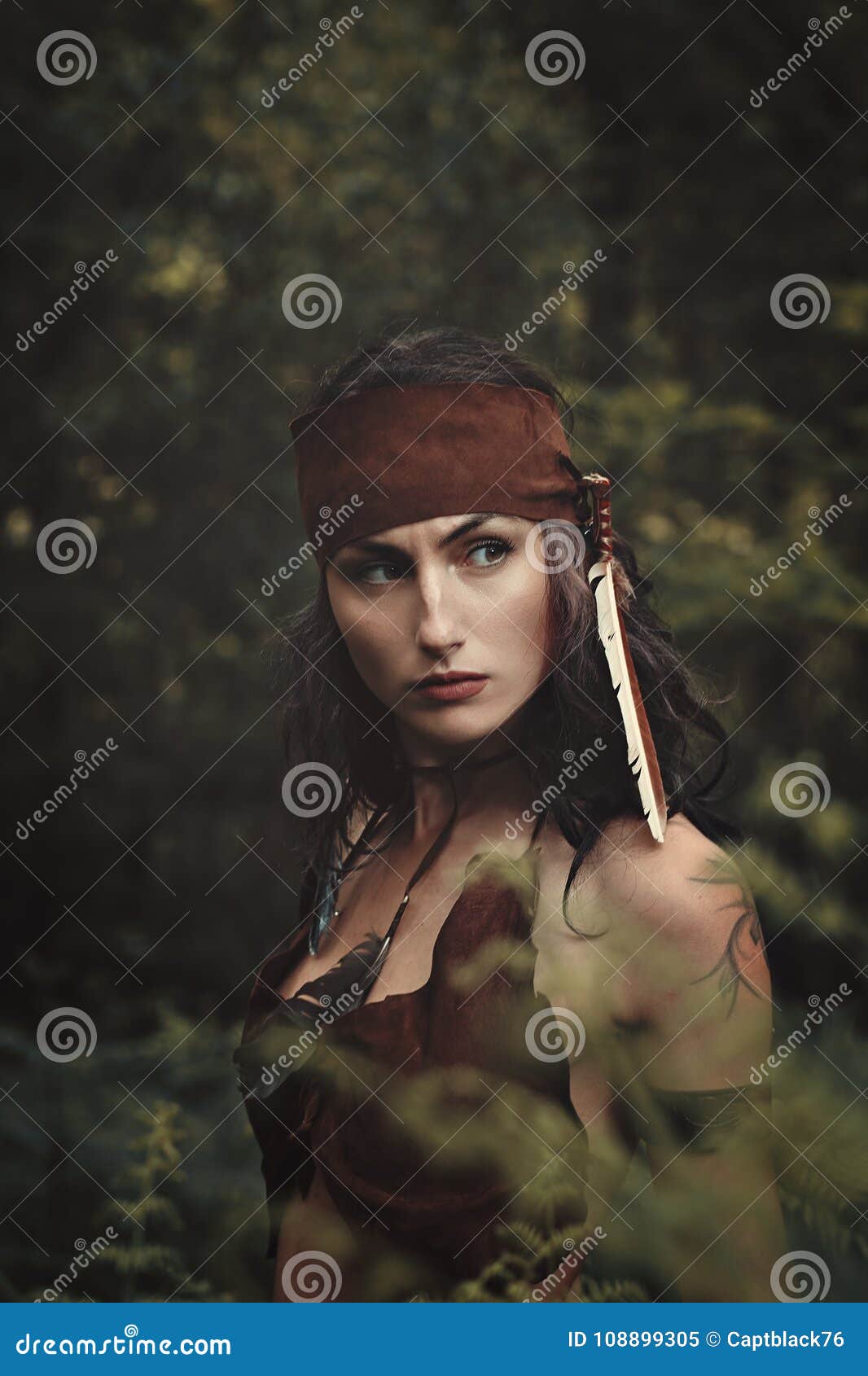Portrait of an amazon stock image. Image of ethnic, native - 108899305