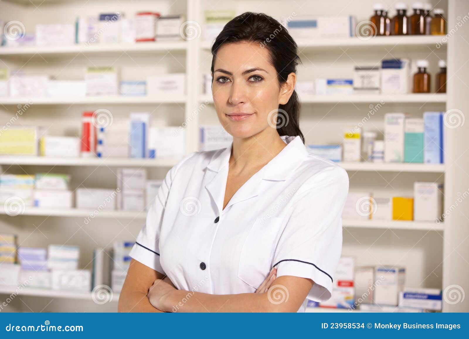 Portrait American Pharmacist at Work Stock Photo - Image of healthcare ...