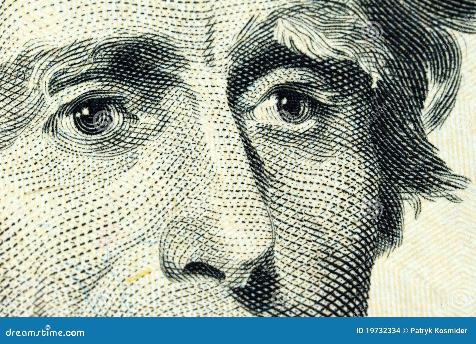 Portrait of Andrew Jackson stock photo. Image of bill - 19732334