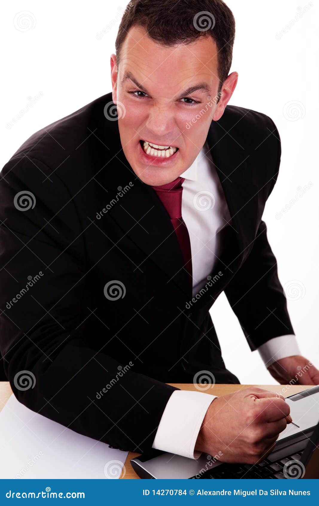 Portrait of a Angry Business Man Stock Photo - Image of contemporary ...