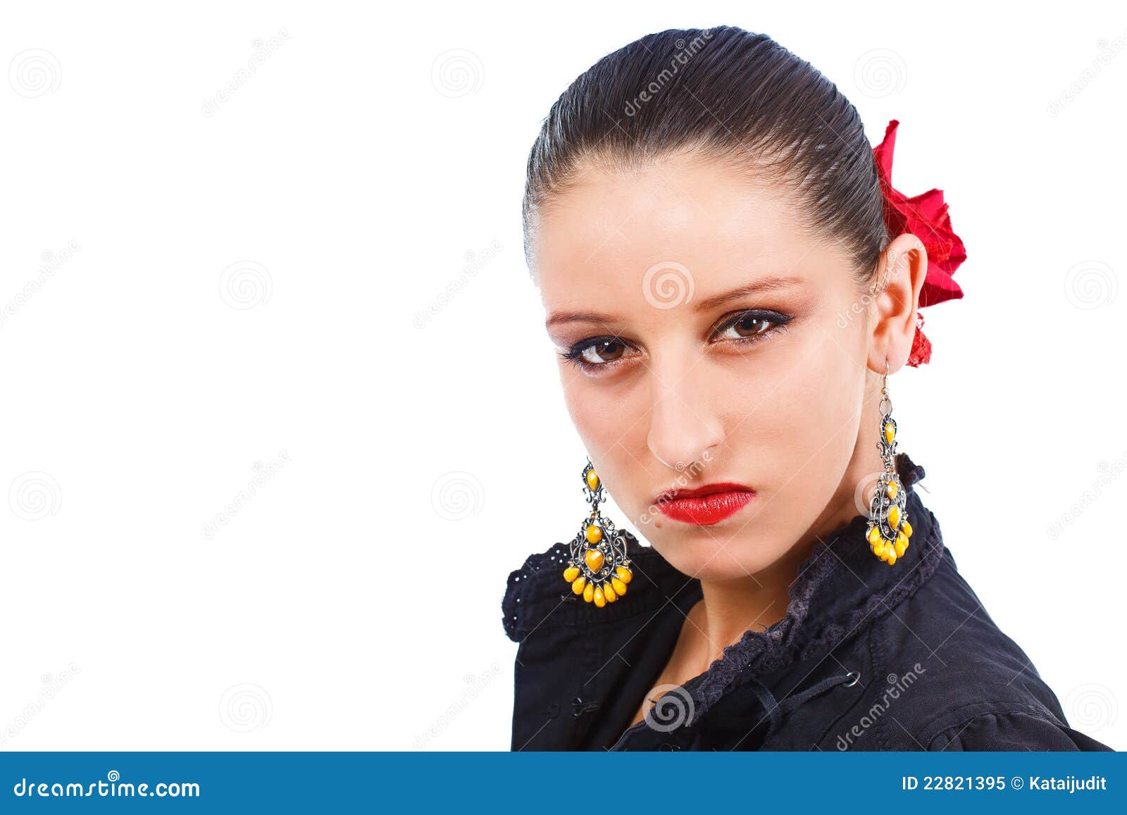 Portrait of Angry Flamenco Dancer Stock Image - Image of flamanco ...