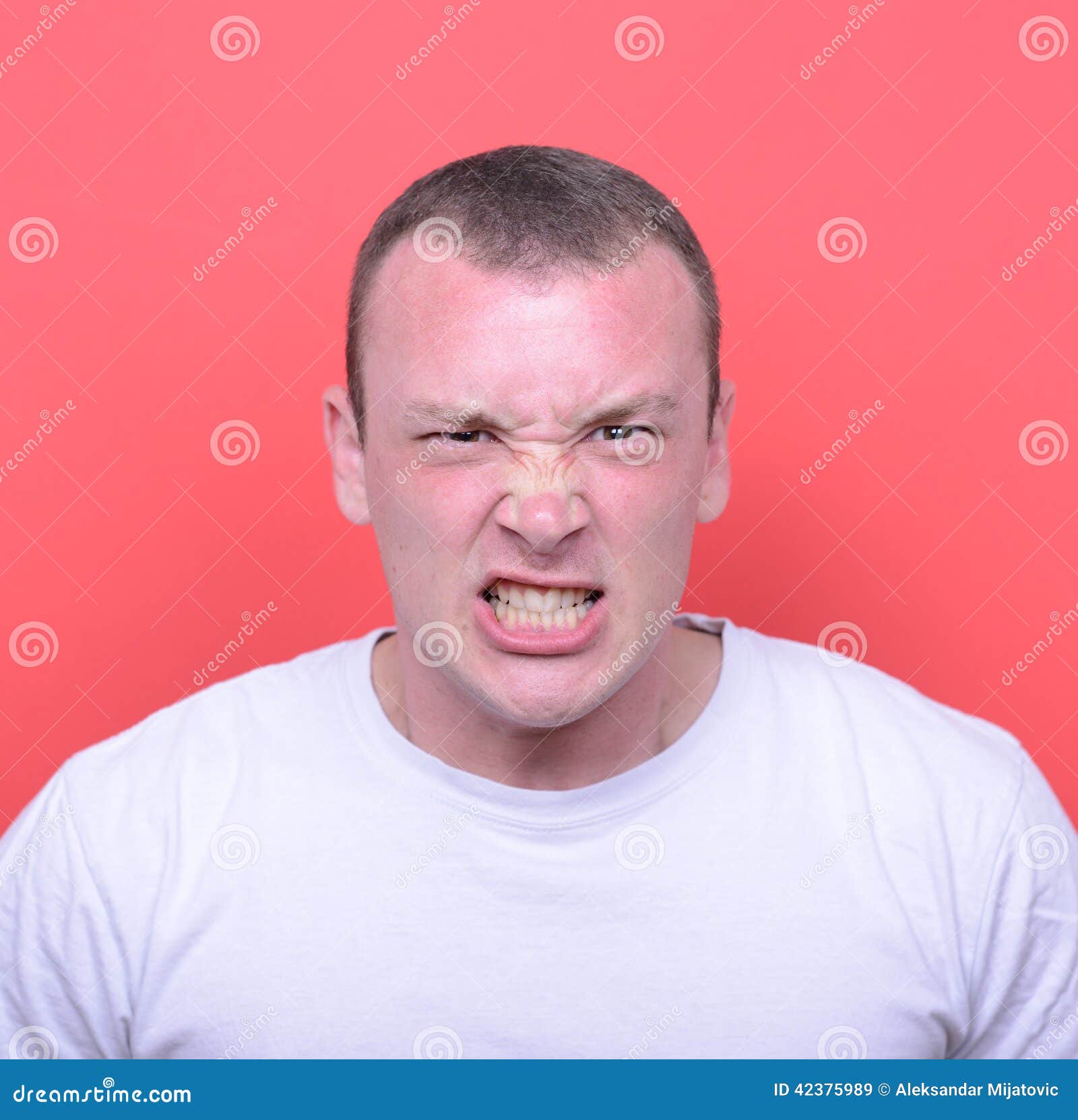 Red Faced Angry Man