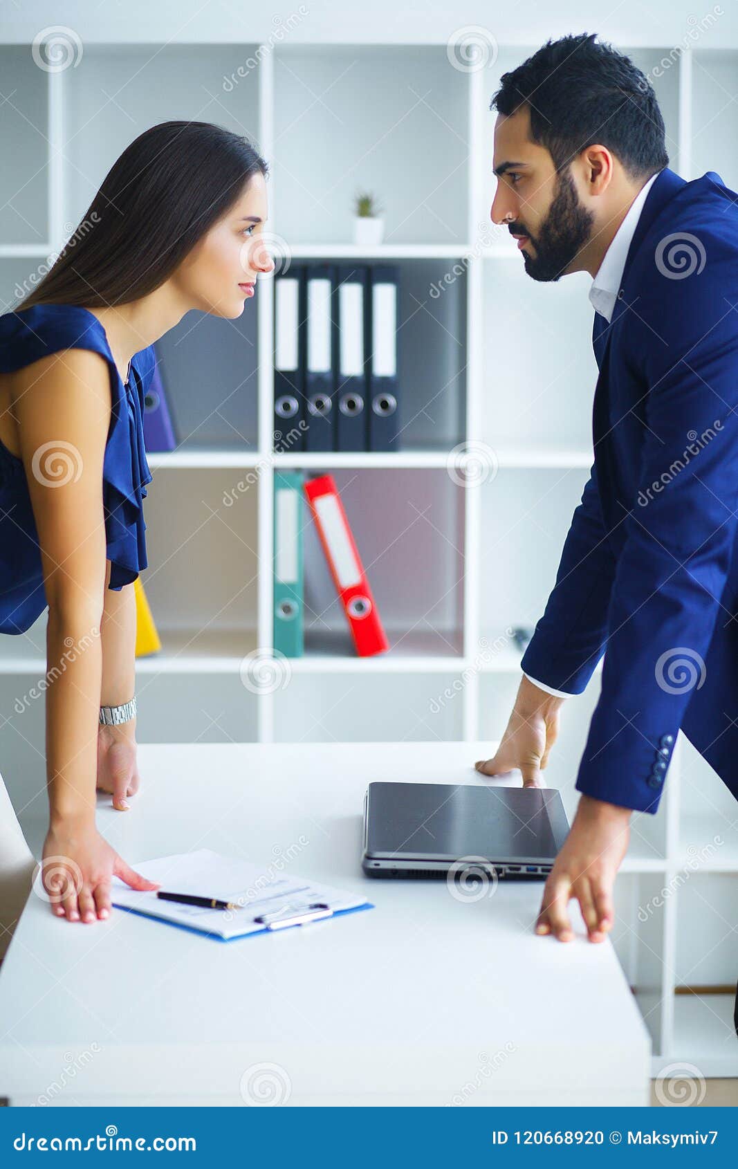 Portrait of Angry People Looking at Each Other during Conflict Stock ...