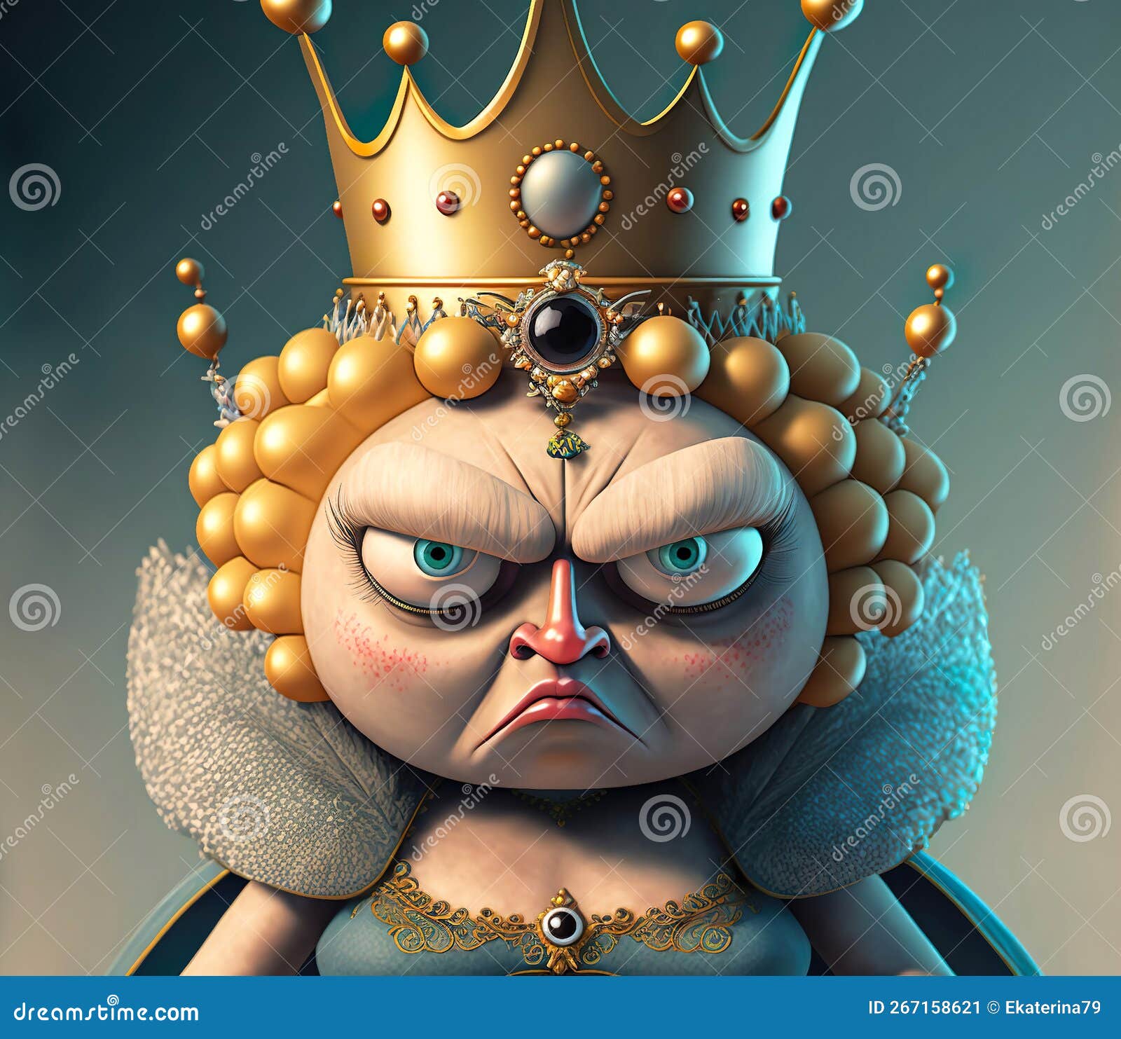 A Portrait of an Angry Queen. Illustration Created with Generative AI ...