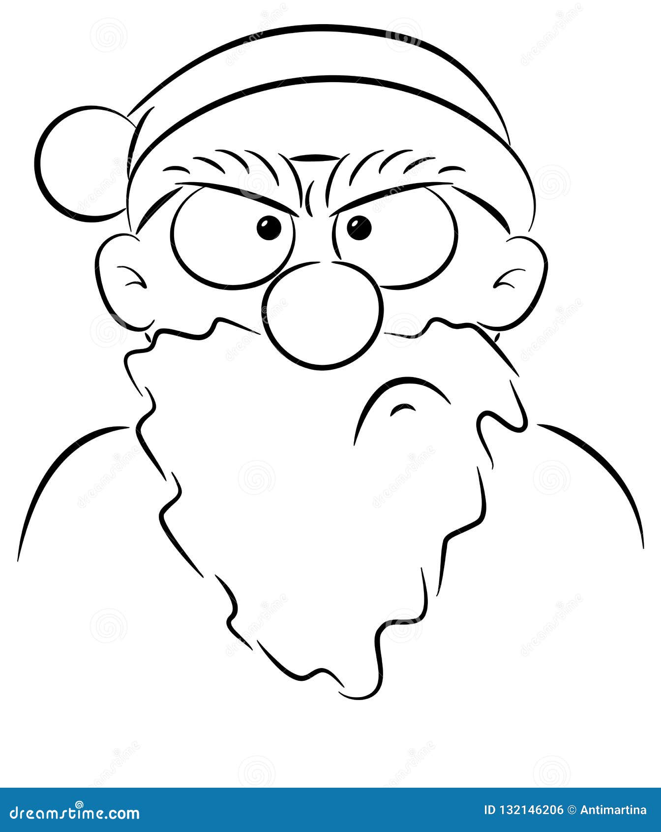Angry Santa Claus. Vector Illustration Of A Scary And Angry Santa Claus ...