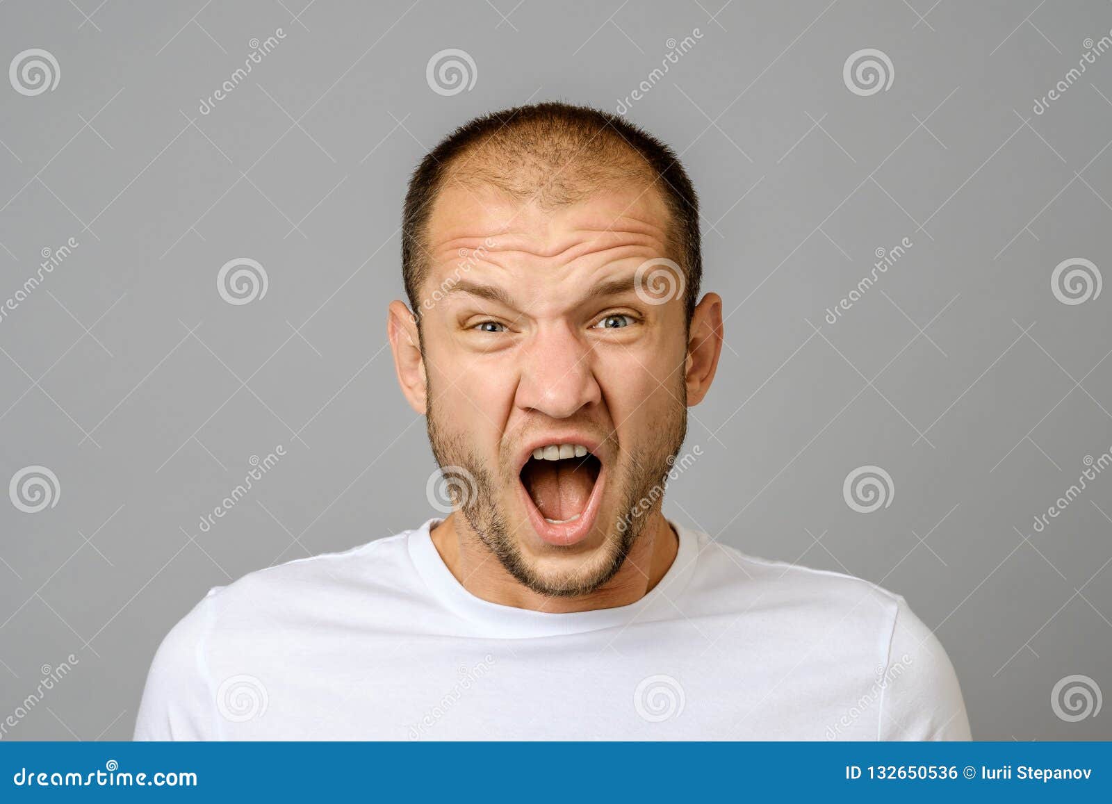 Portrait of Angry Screaming Young Man Stock Photo - Image of anger ...