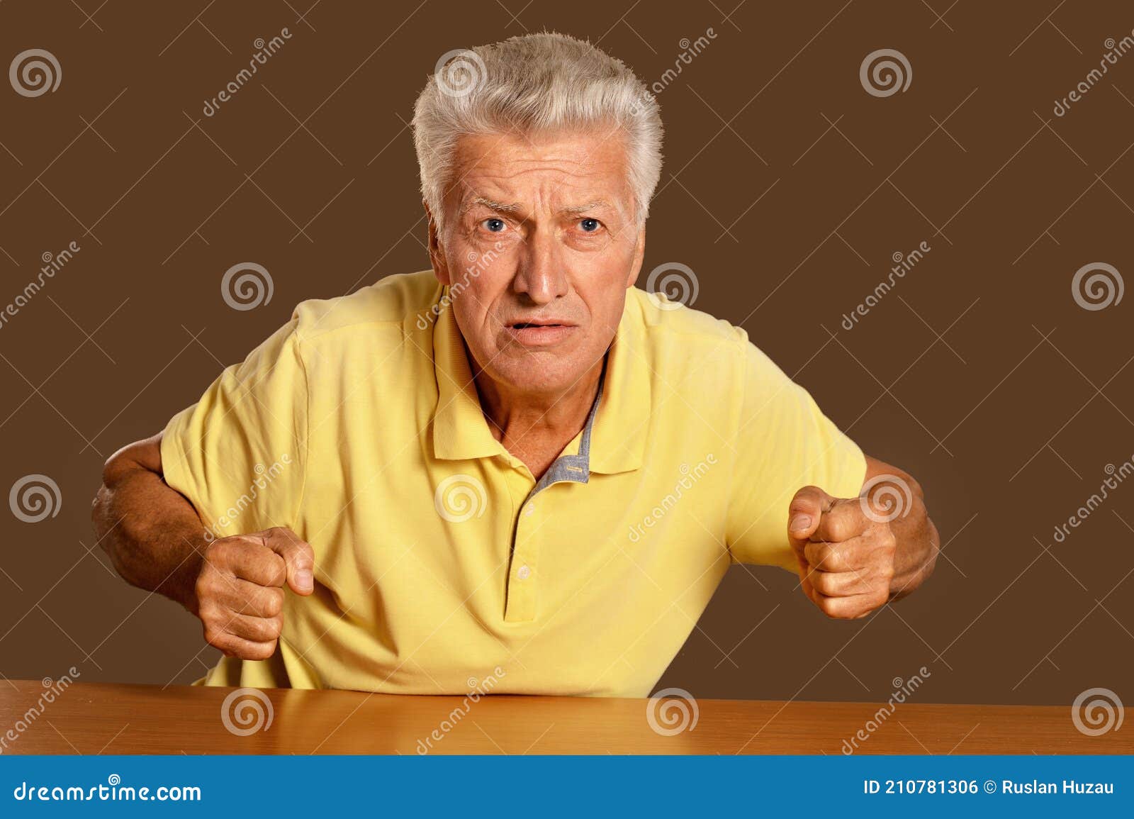 Portrait of Angry Senior Man Looking at Camera Stock Photo - Image of ...