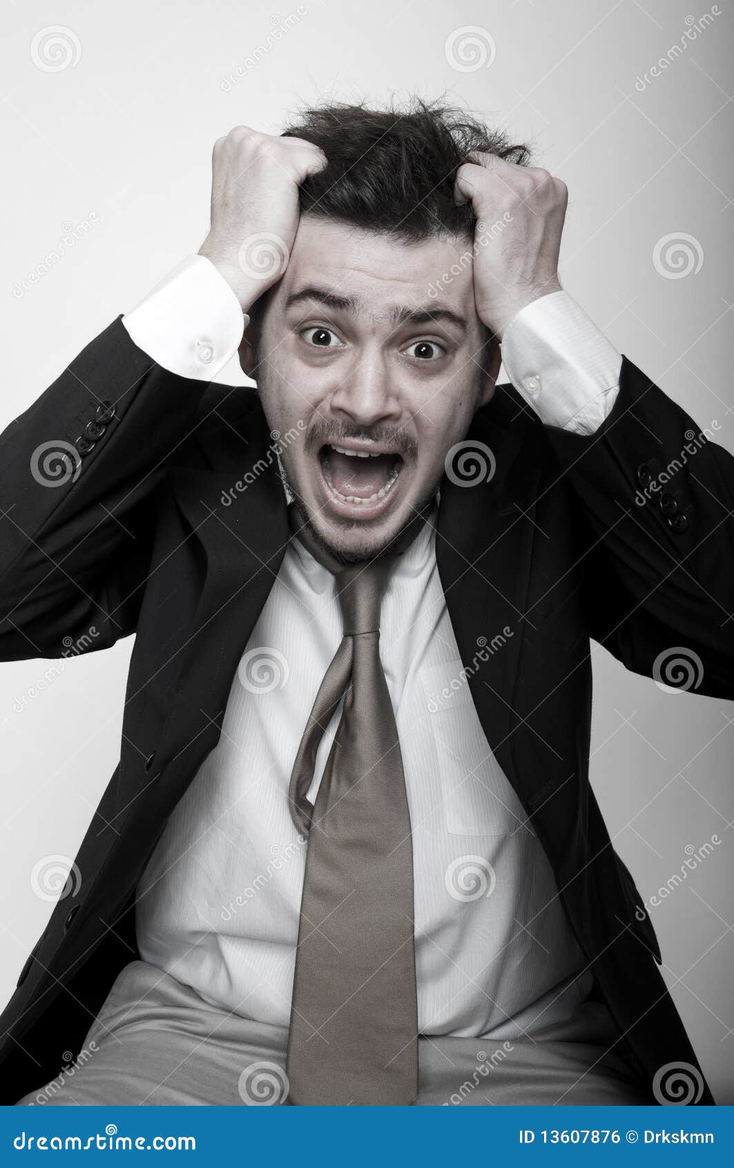 Portrait of Angry Stressed Businessman Stock Photo - Image of ...