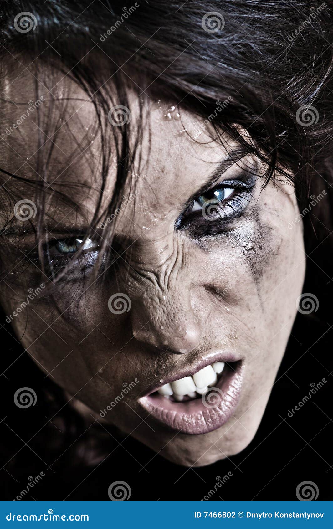 Portrait of angry woman stock photo. Image of splashes - 7466802