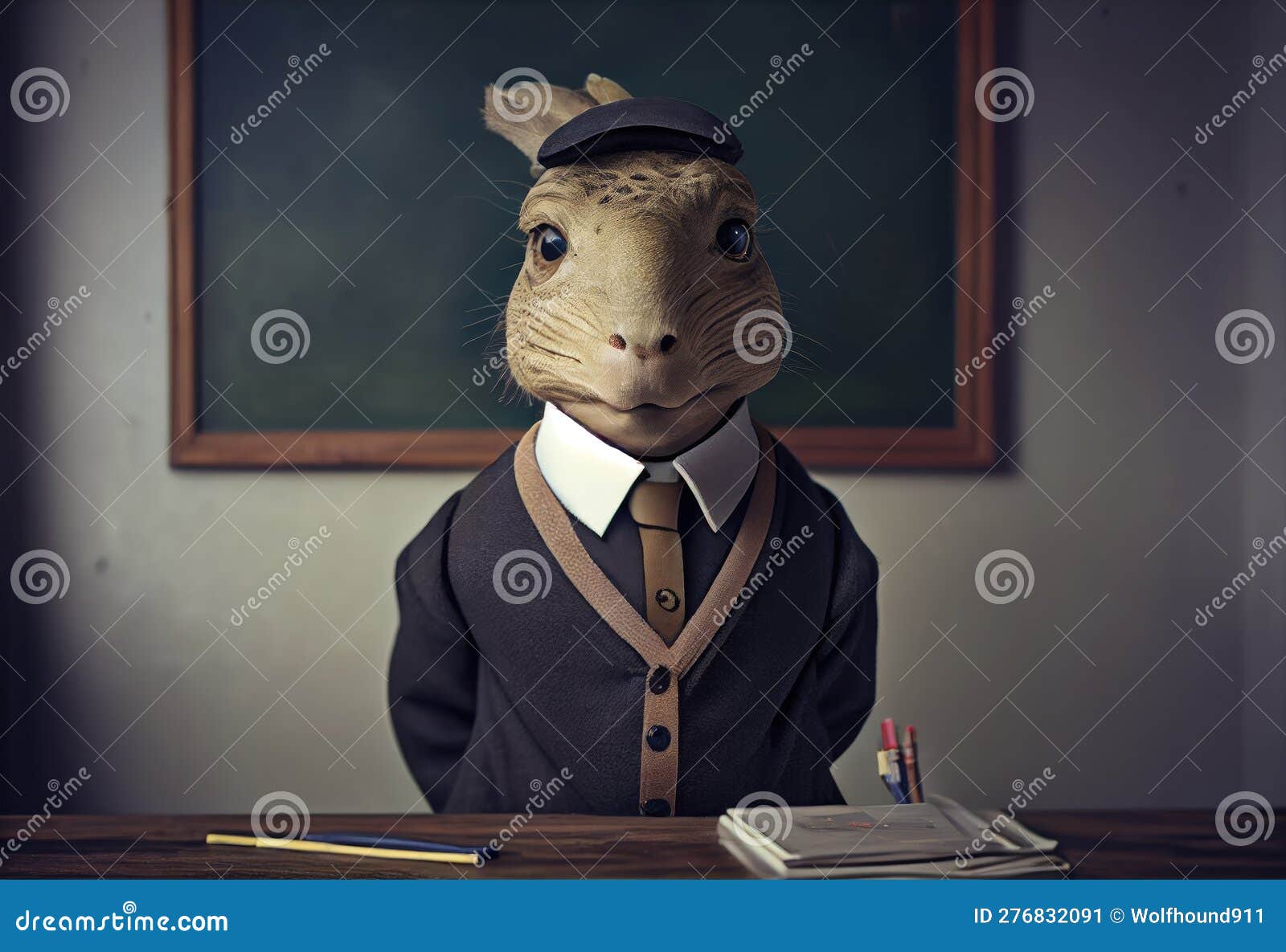Portrait of an Anthropomorphic Capybara Dressed As a Schoolboy in a ...