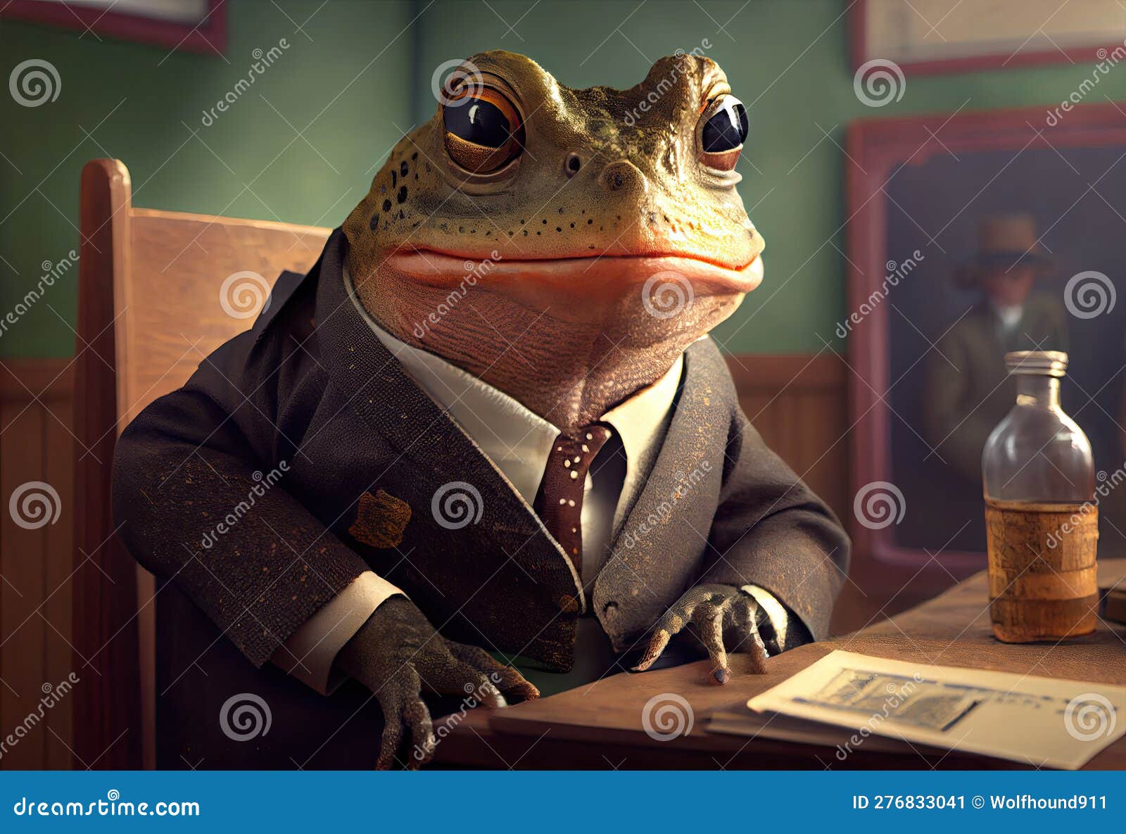Portrait of an Anthropomorphic Toad Dressed As a Schoolboy in a ...