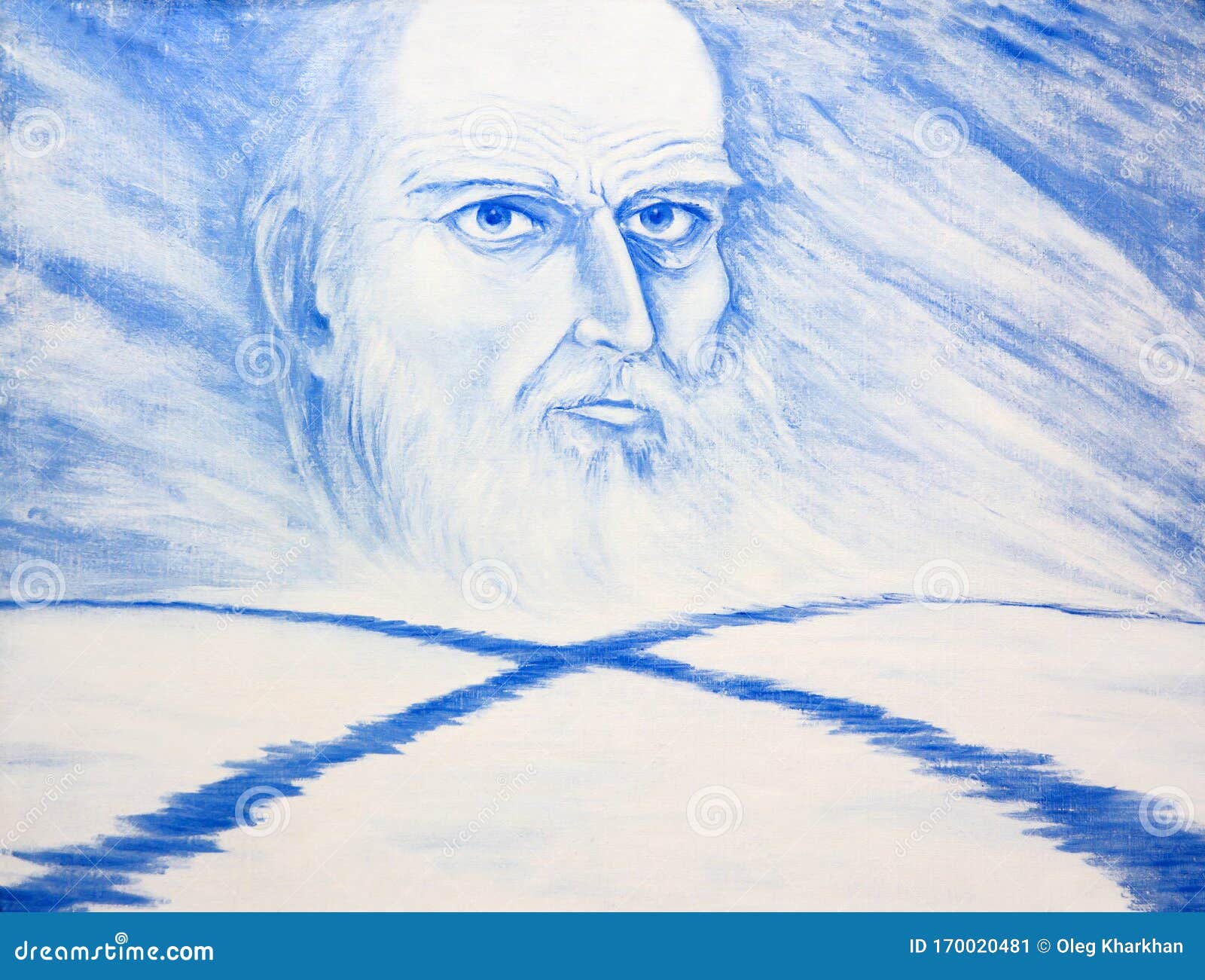 A Portrait of the Apostle Andrew. Stock Illustration - Illustration of ...