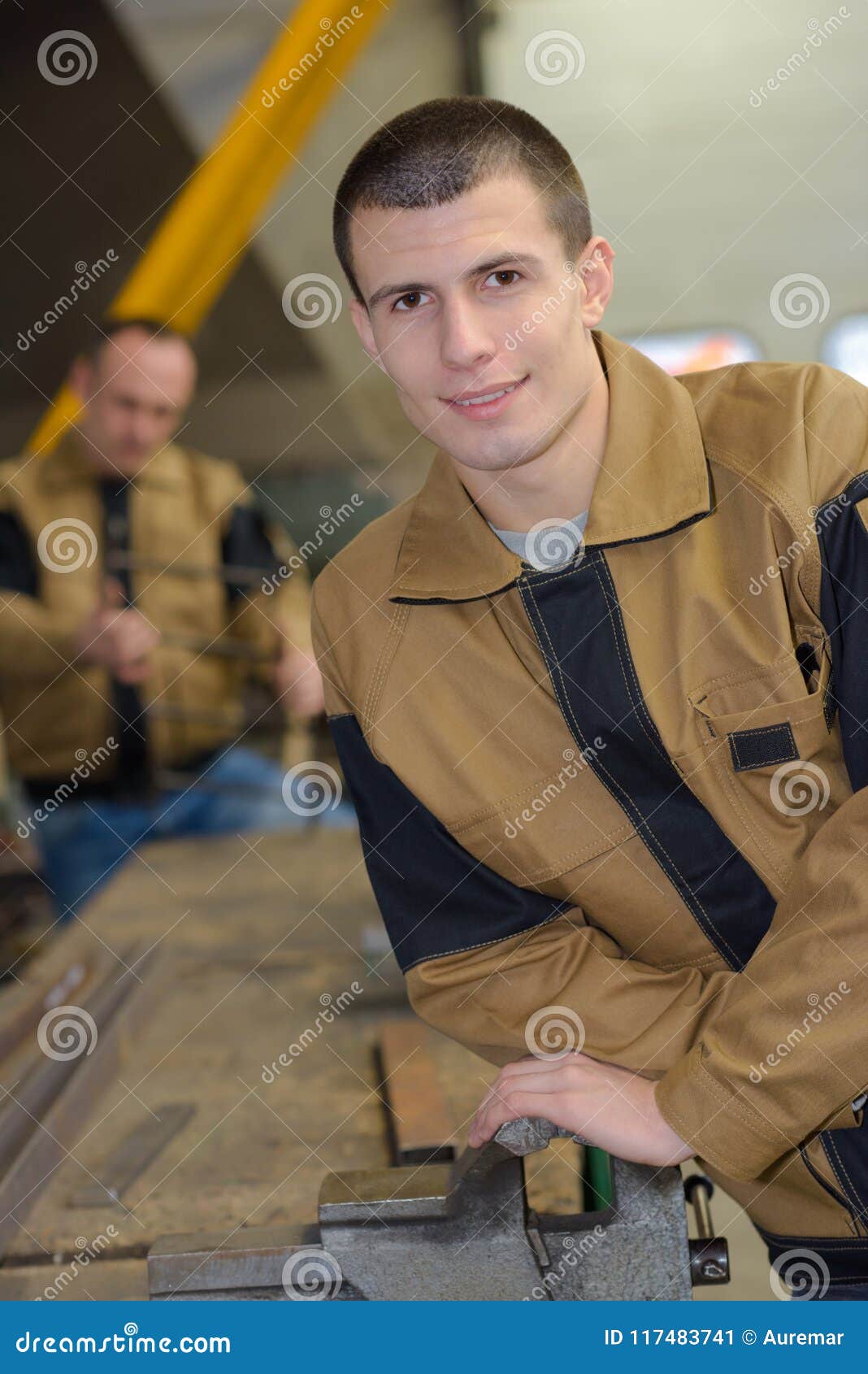 Portrait of Apprentice Tradesman Stock Image - Image of industrial ...