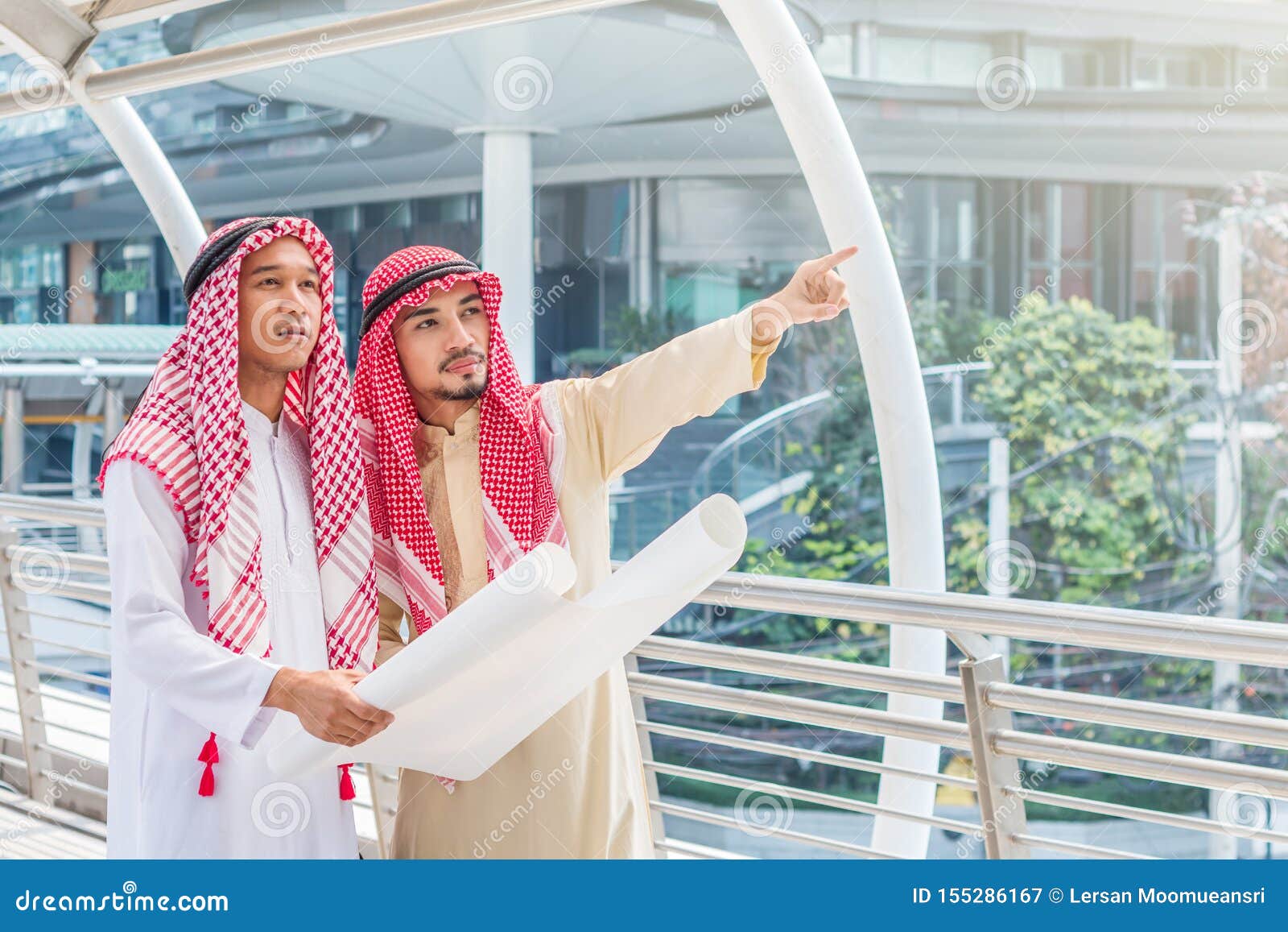 Portrait of Arabian Engineer Talking about Saudi Construction Job and ...