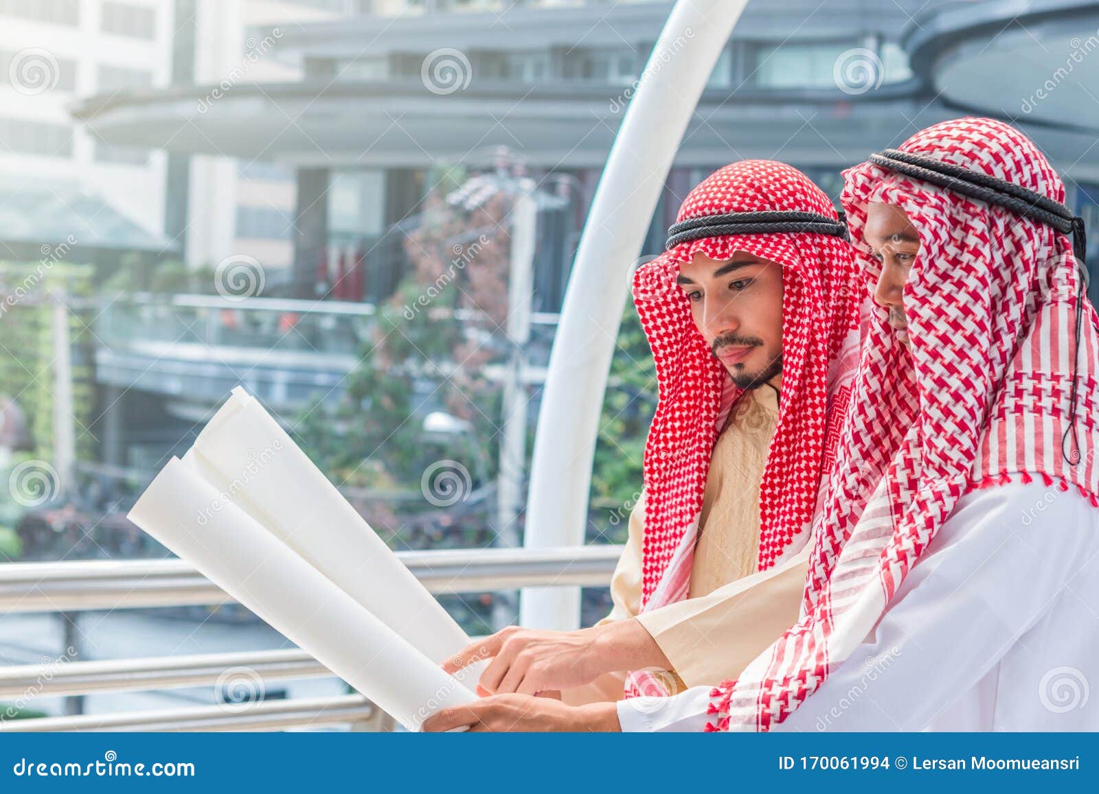 Portrait of Arabian Engineer Talking about Saudi Construction Job and ...