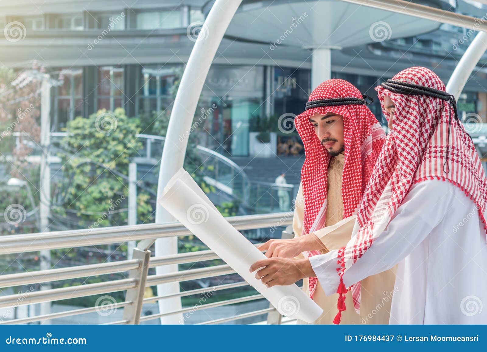 Portrait of Arabian Engineer Talking about Saudi Construction Job and ...