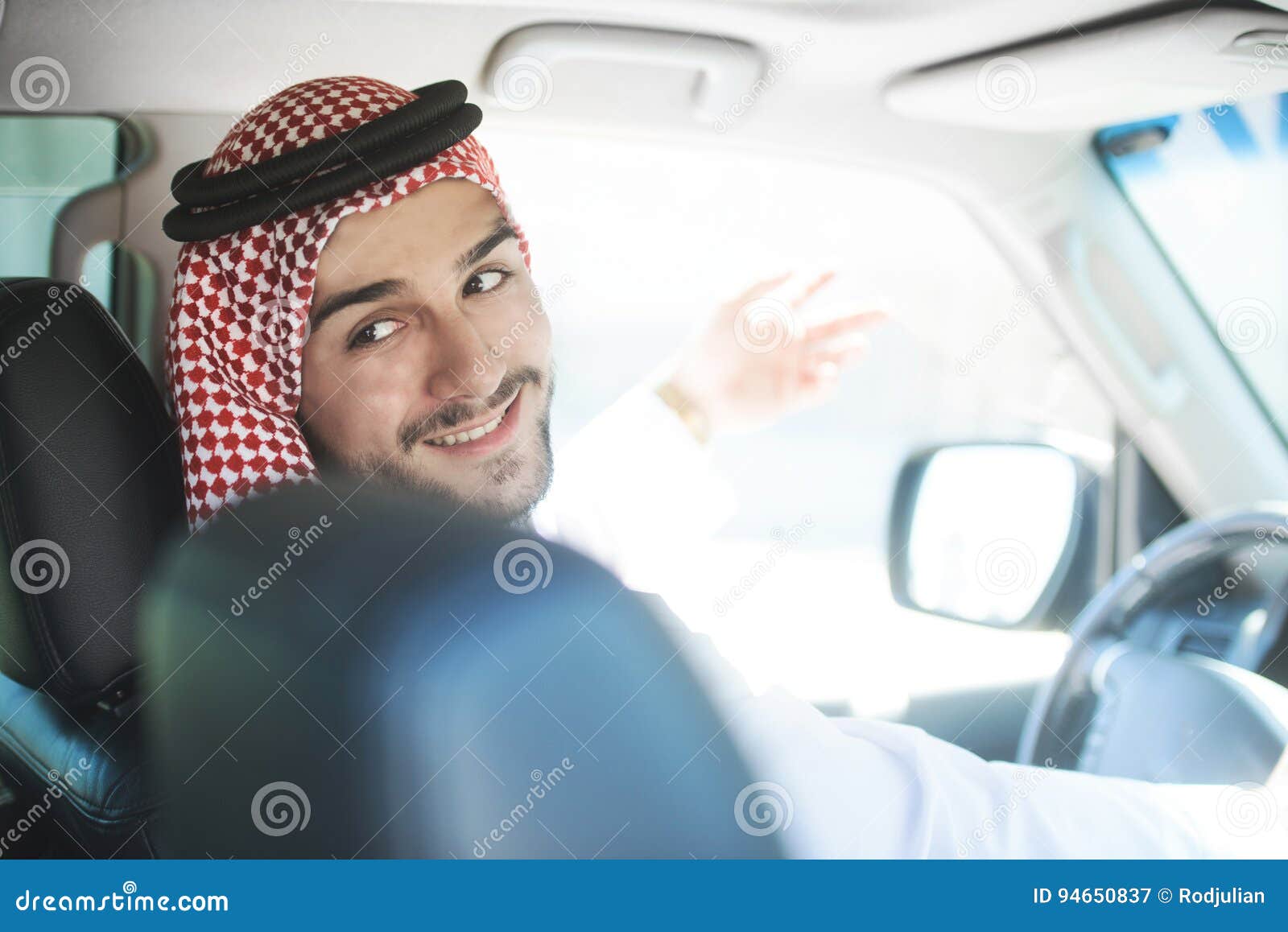Portrait of an Arabian Man Driving a Car Stock Image - Image of cruise ...