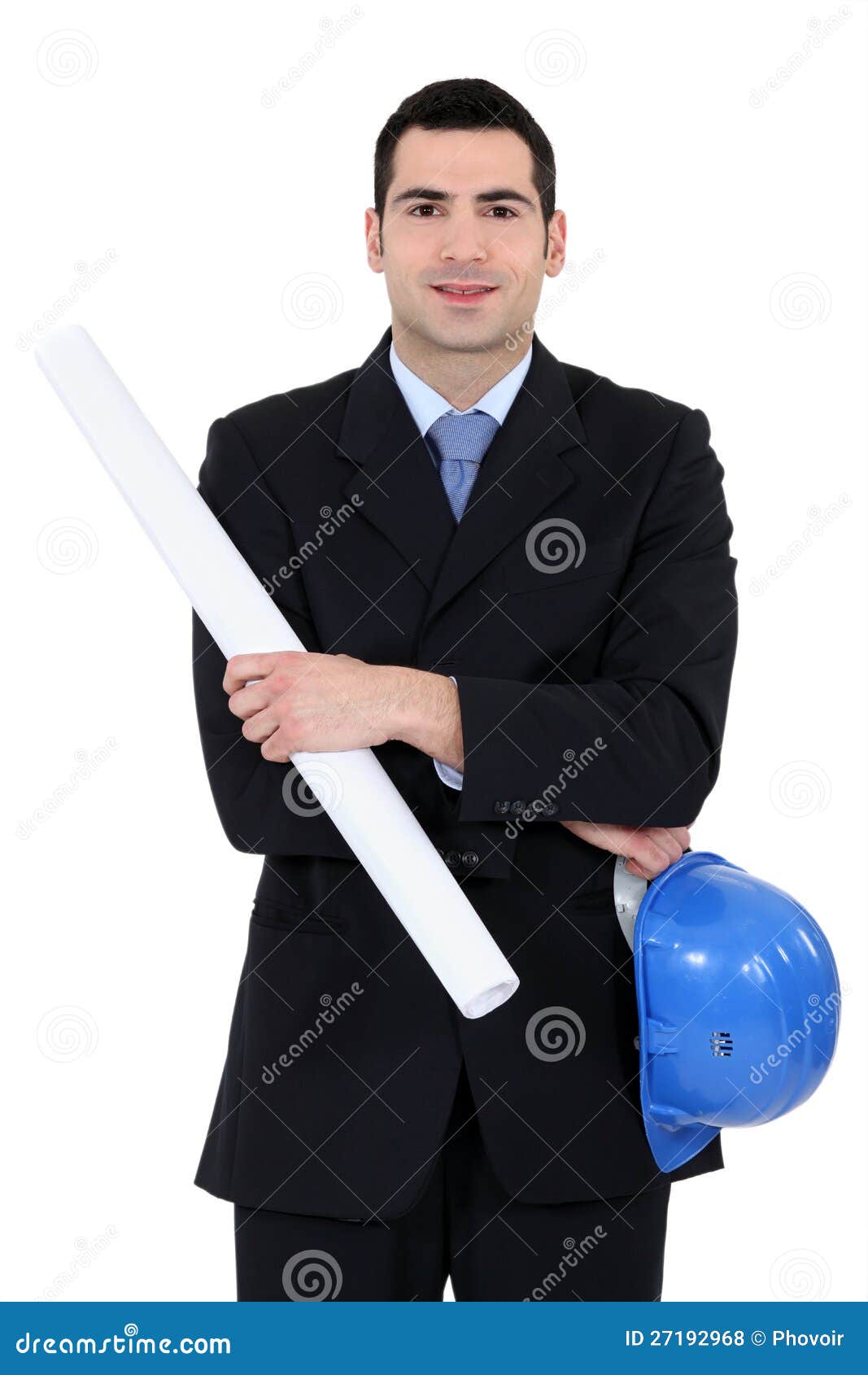 Portrait of architect stock photo. Image of thinking - 27192968