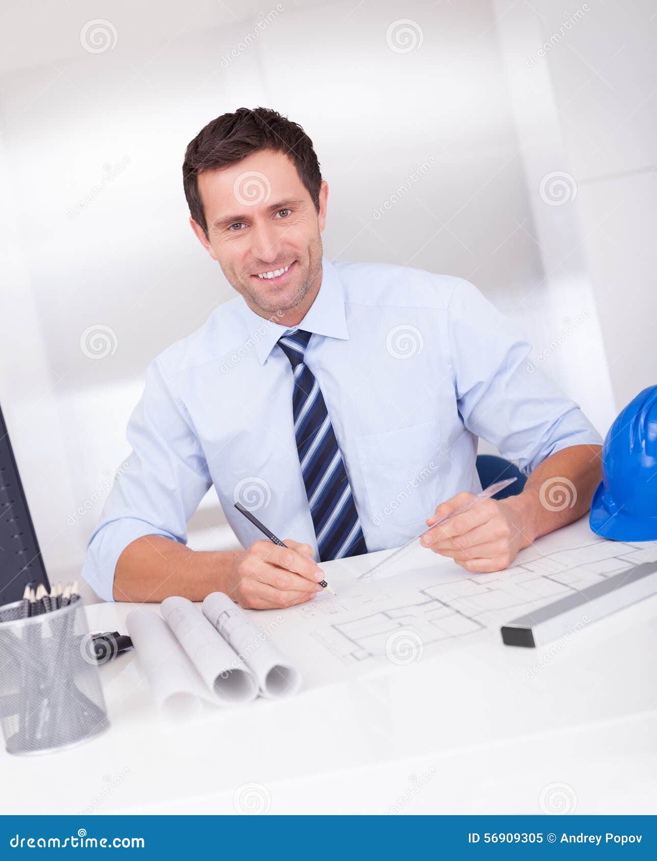 Portrait of Architect stock image. Image of confident - 56909305