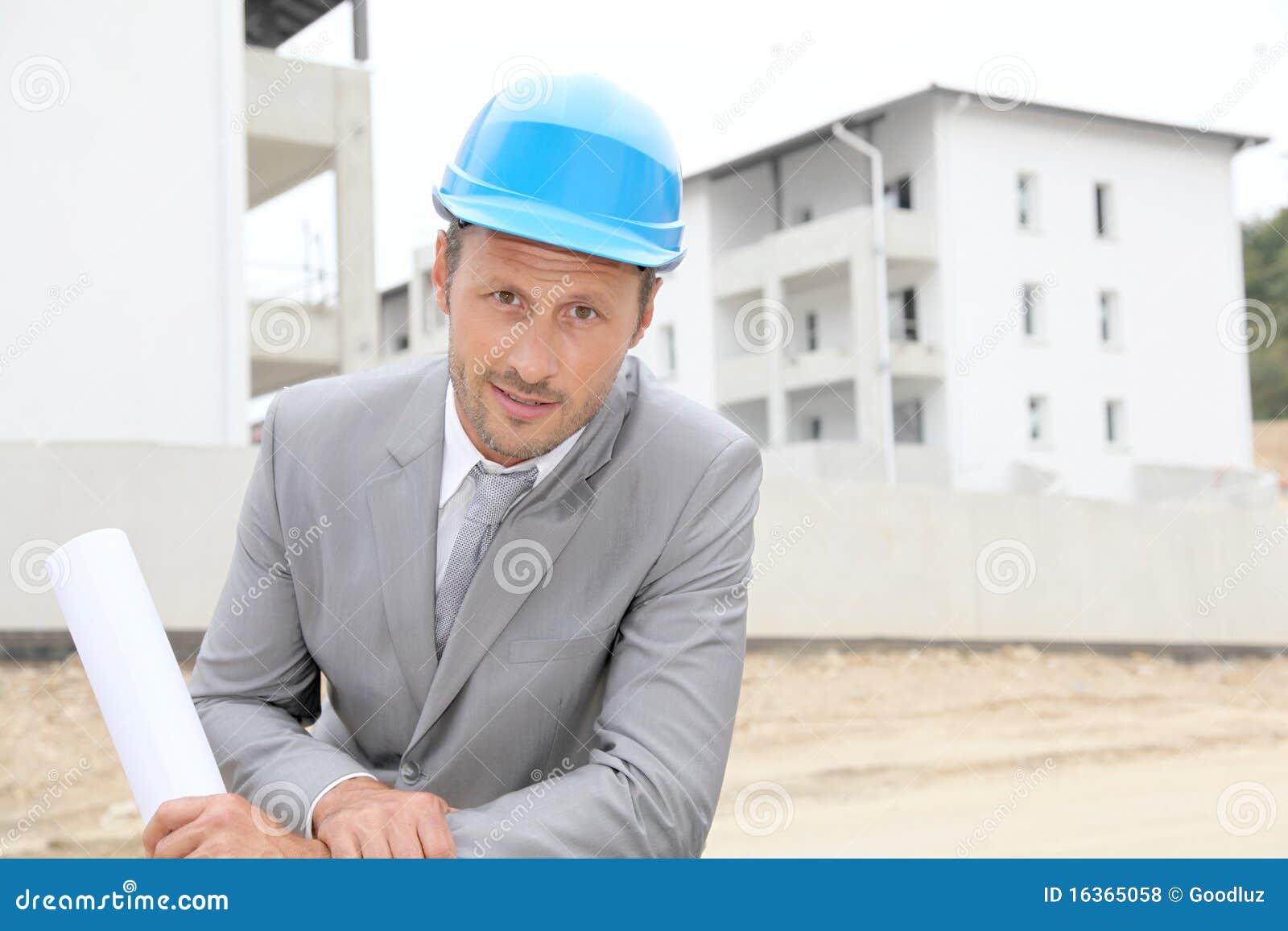 Portrait of Architect on Construction Site Stock Photo - Image of ...