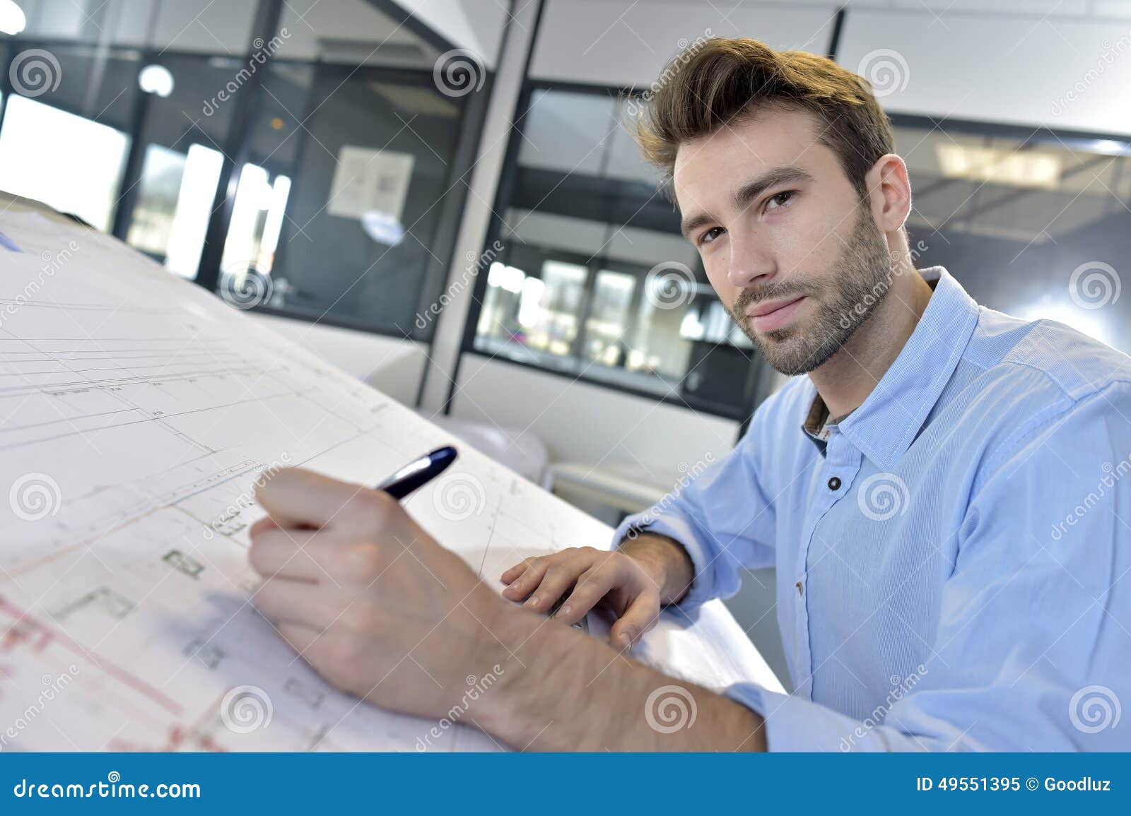 Portrait of an Architect Designing Stock Image - Image of architect ...